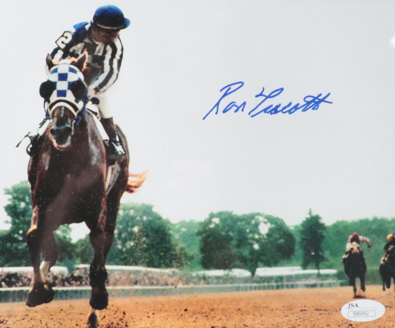 Ron Turcotte Riding Secretariat Signed Giclée in Matted Frame ...