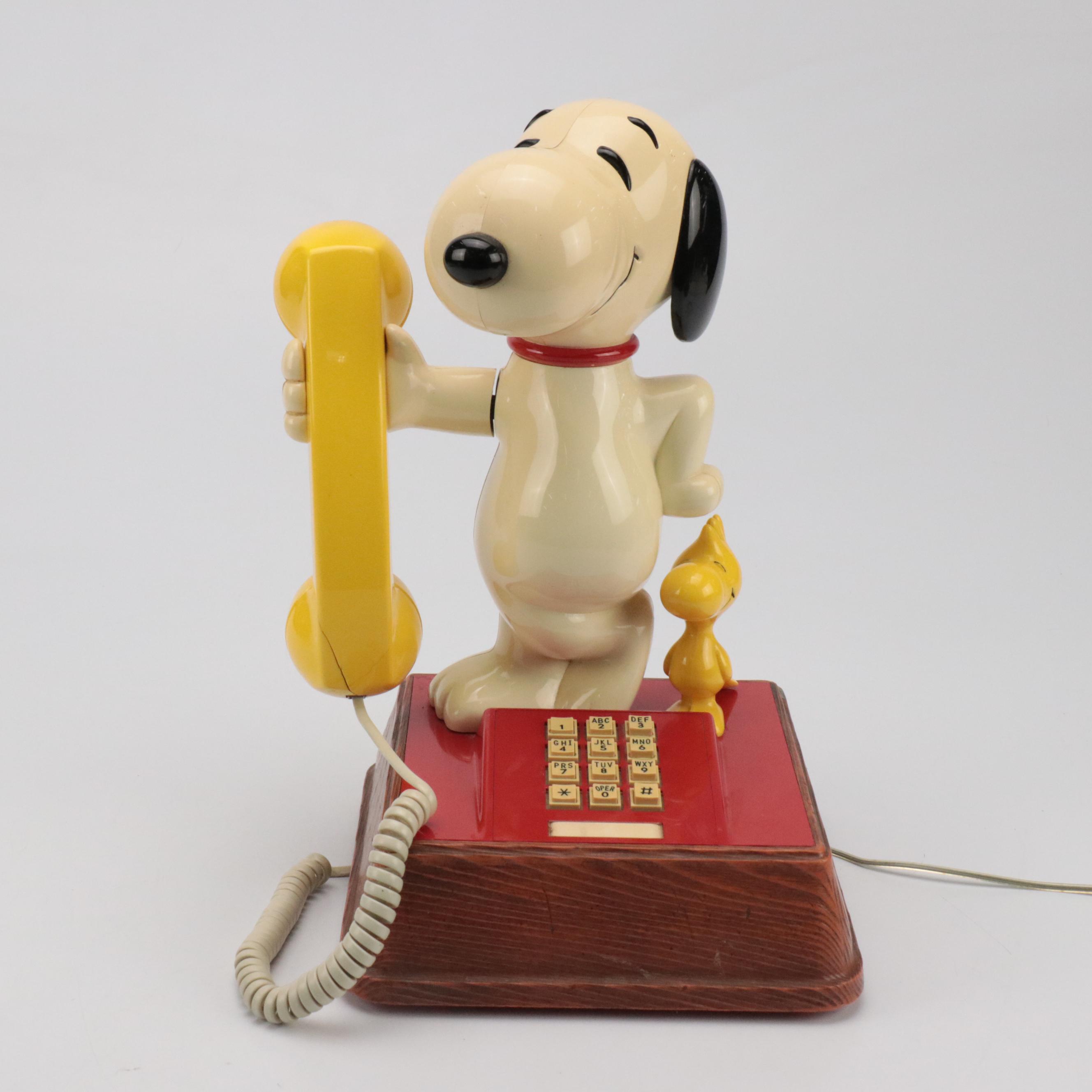 American Telephone Corp. Snoopy and Woodstock Push Button Telephone ...
