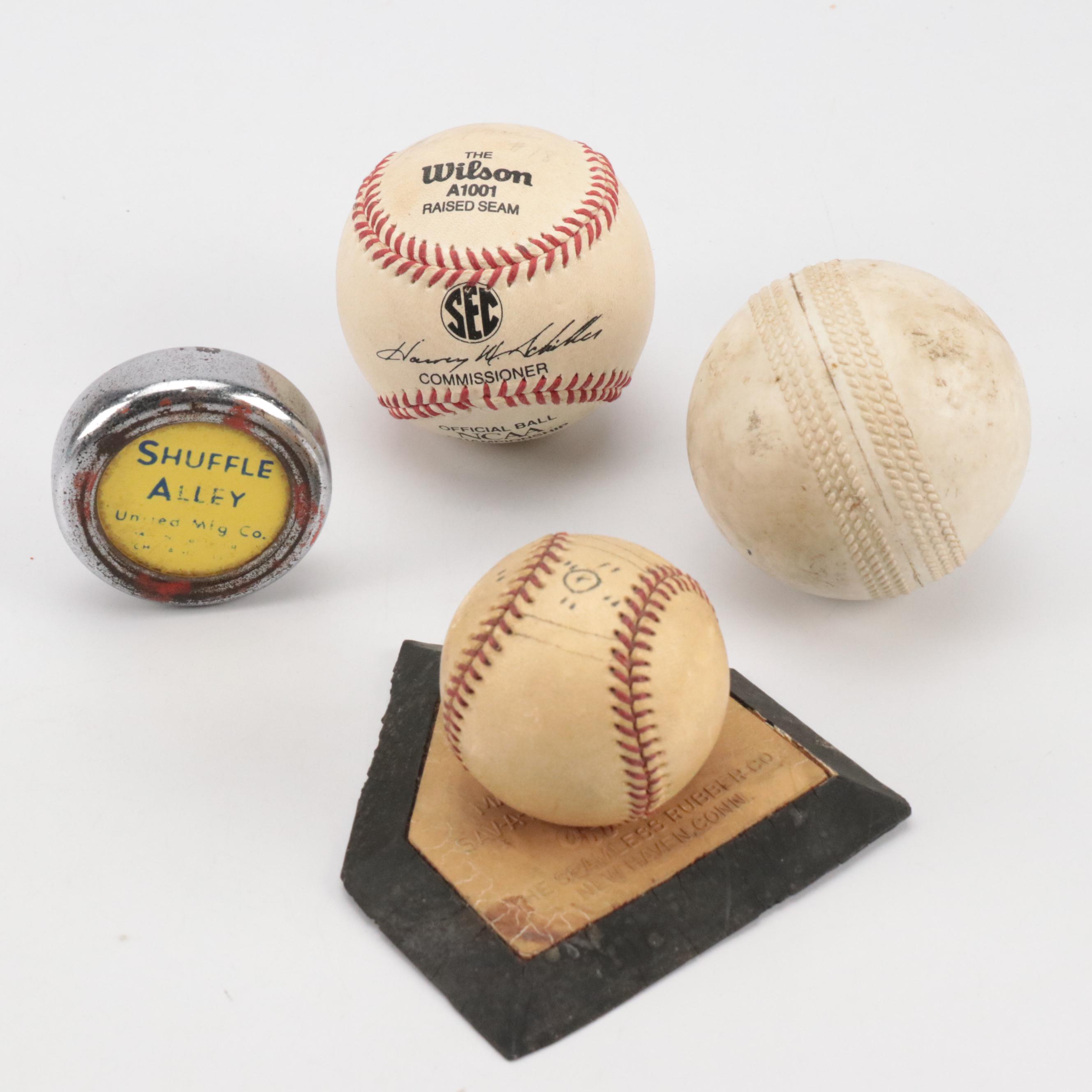 Wilson A1001, Seamless Rubber Baseballs with Cricket Ball and Shuffle ...