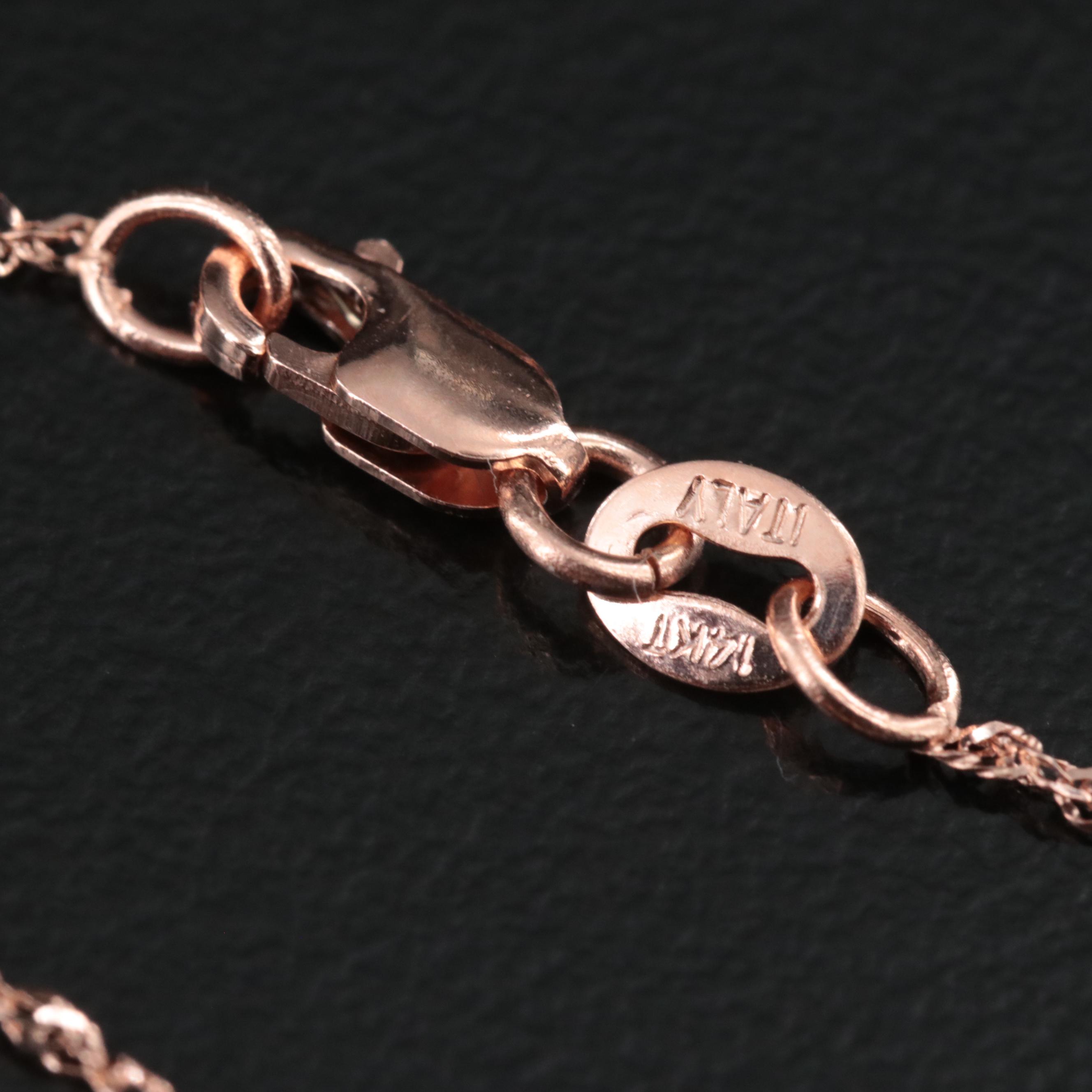 Sterling Mother of Pearl Doublet Elephant Pendant on Italian 14K Rose ...