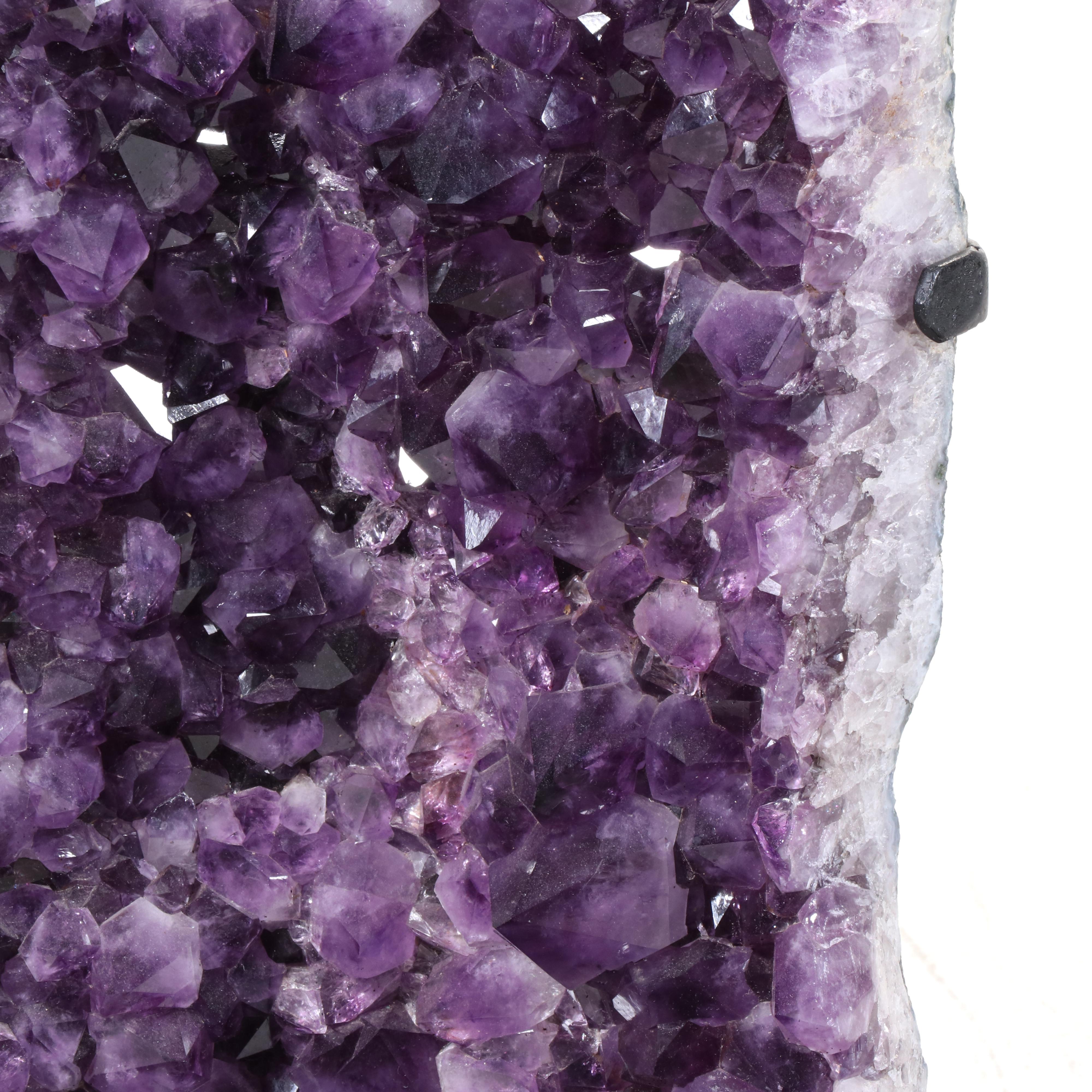 Amethyst Geode Slab on Custom Stand and Wooden Base | Everything But ...