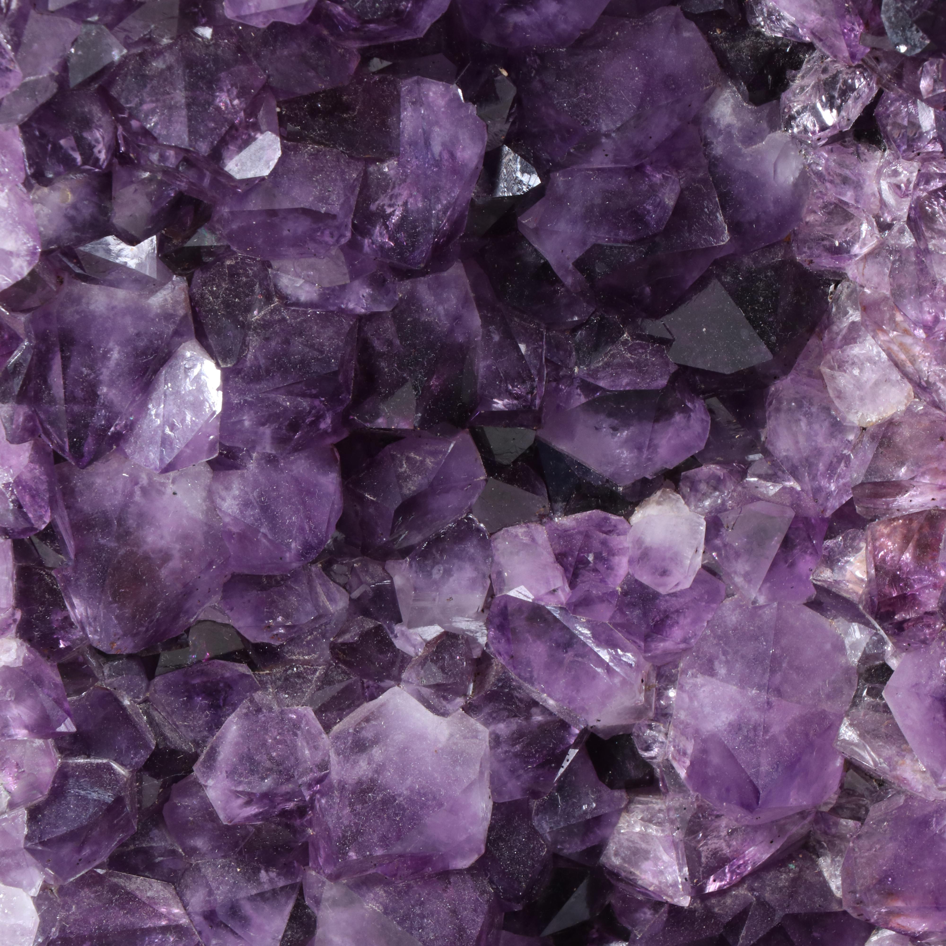 Amethyst Geode Slab on Custom Stand and Wooden Base | EBTH