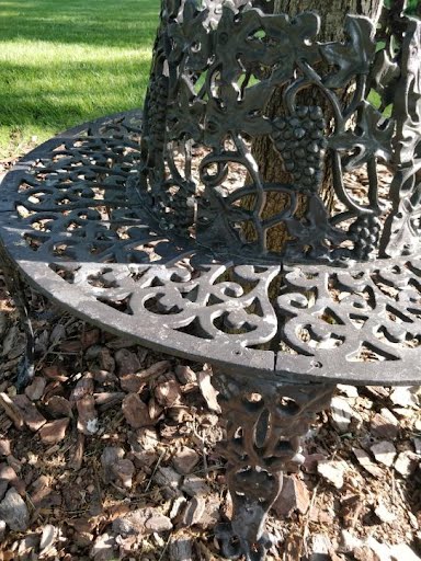 Victorian Style Cast Aluminum Tree Surround Bench | Everything But The ...