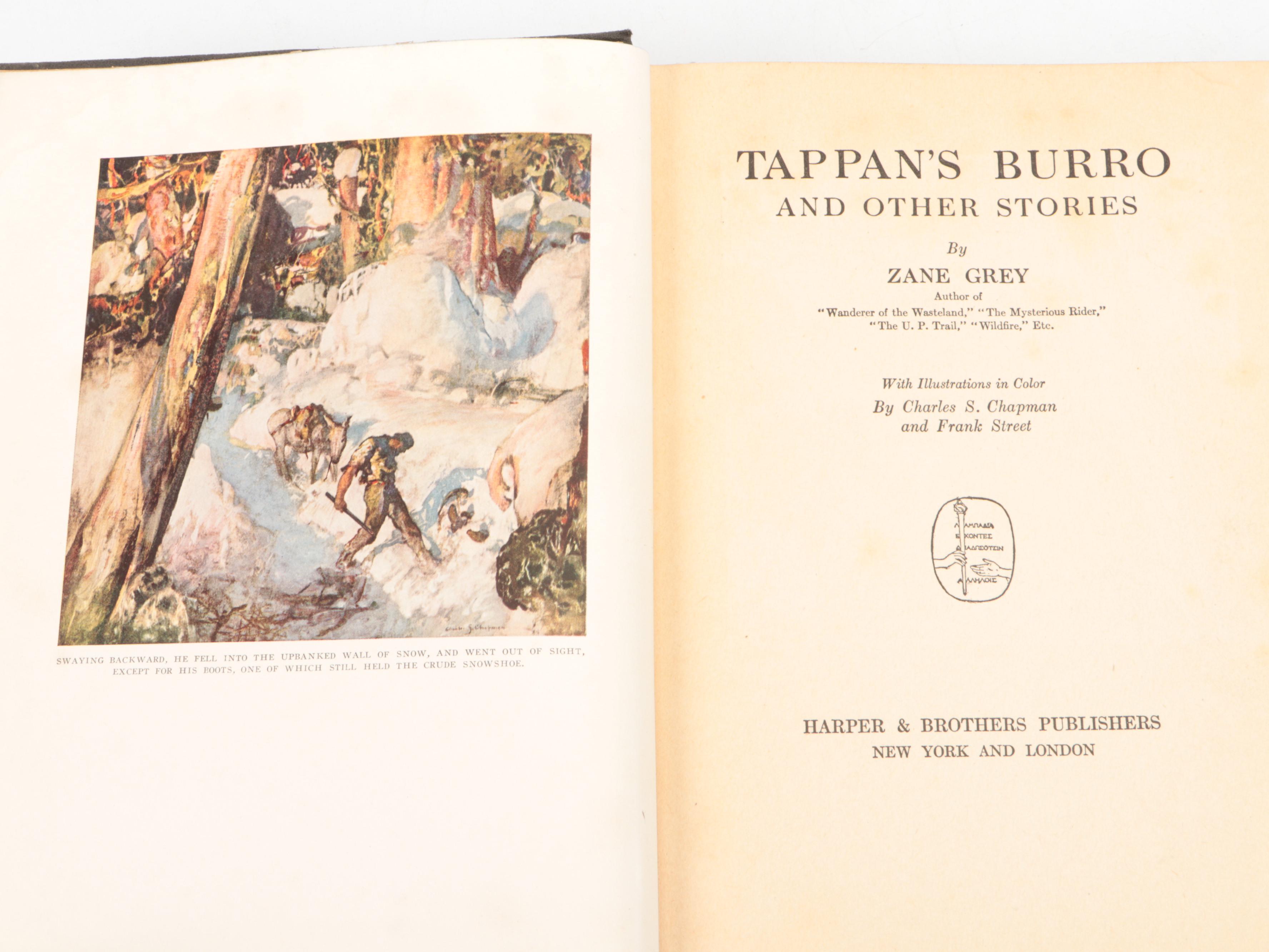 First Edition "Tappan's Burro" by Zane Grey with More Military and ...