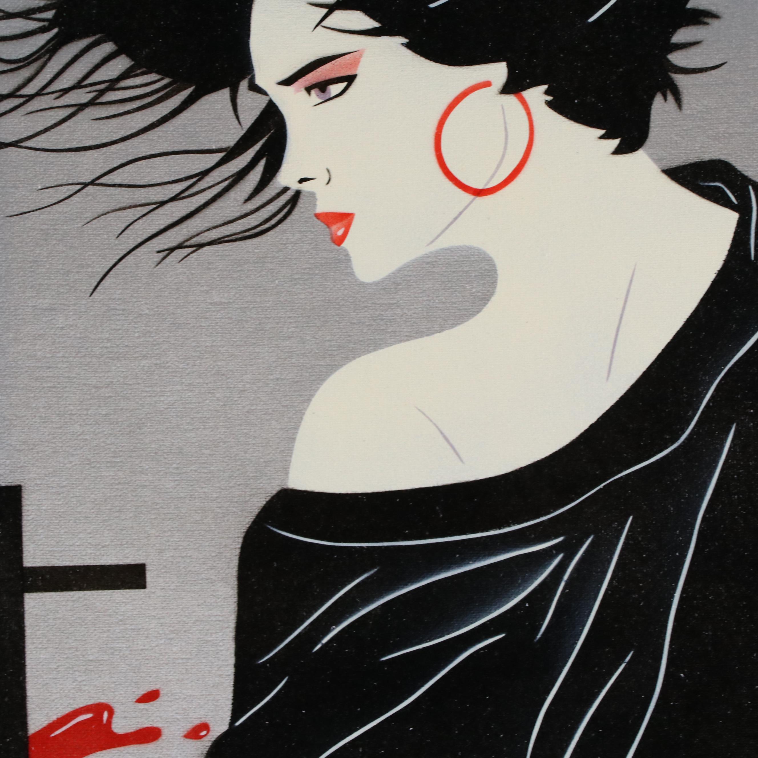 Airbrush Stencil Painting of Woman | EBTH