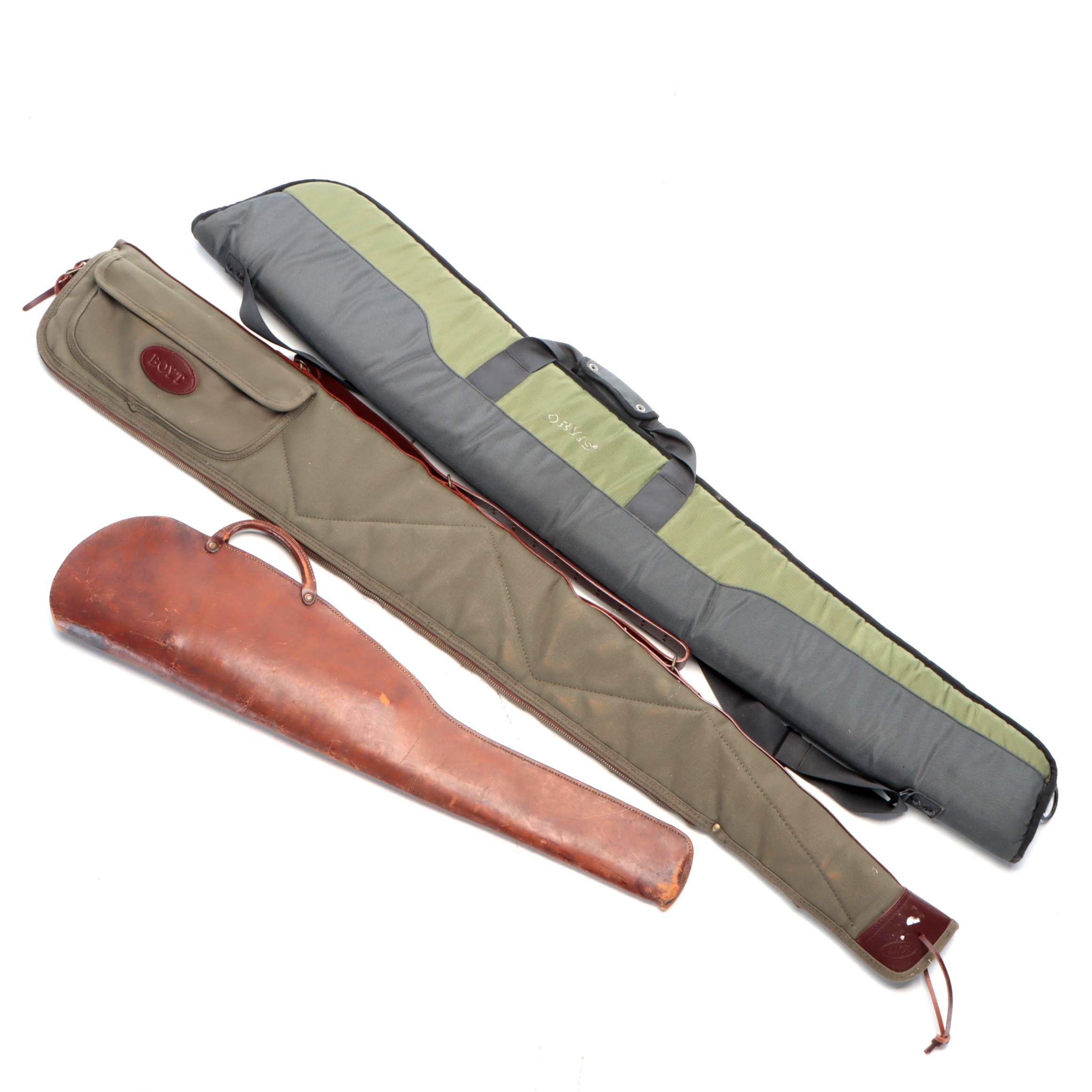 Boyt and Orvis Soft Fabric Gun Sleeves with Leather Gun Sleeve | EBTH
