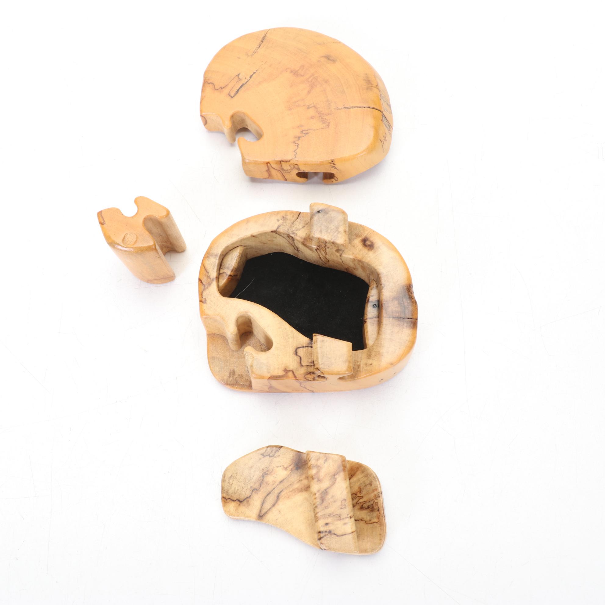 Don Rupard Burl Wood Puzzle Boxes | EBTH