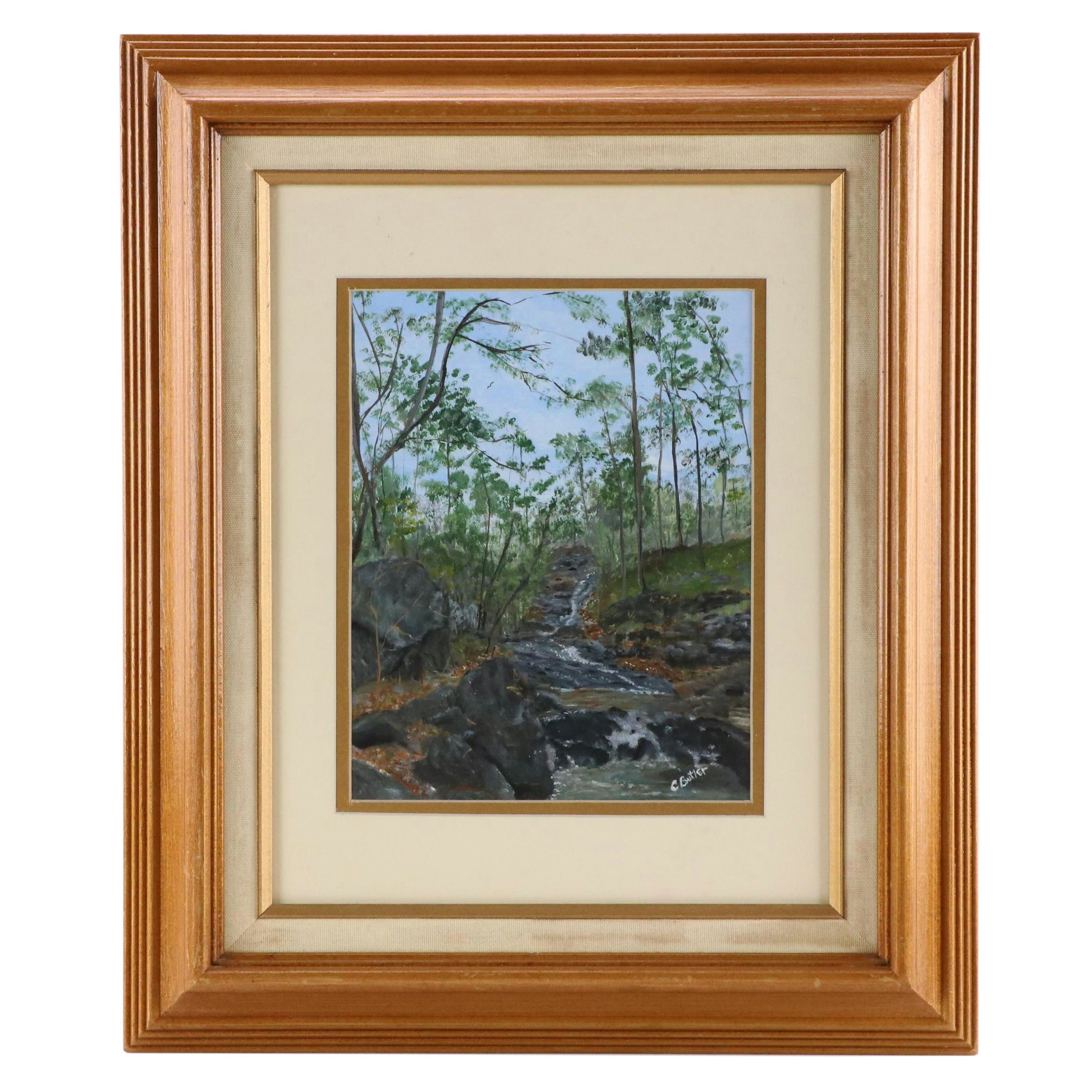 C. Butler Landscape Gouache Painting | EBTH