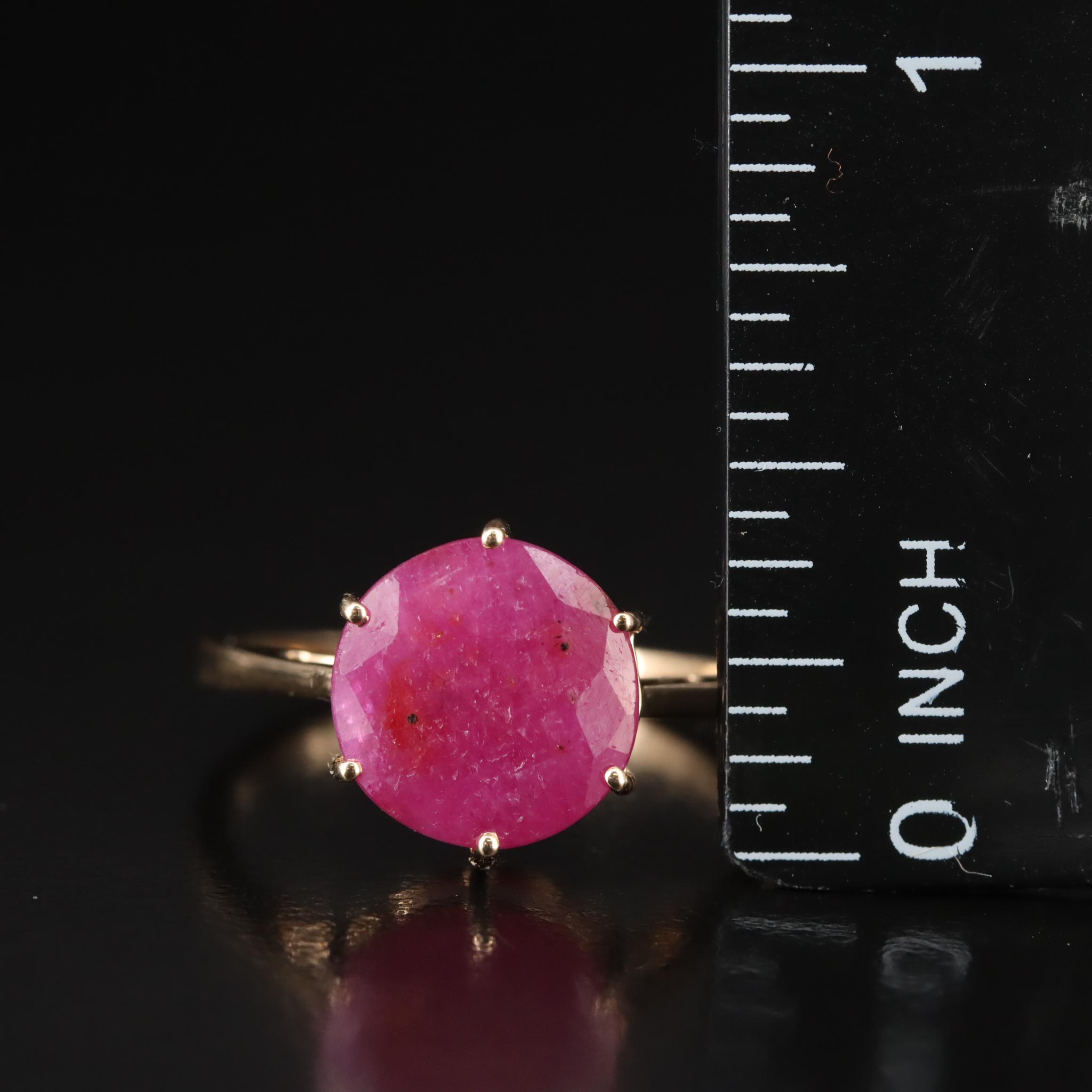 14K Ruby Solitaire Ring | EBTH