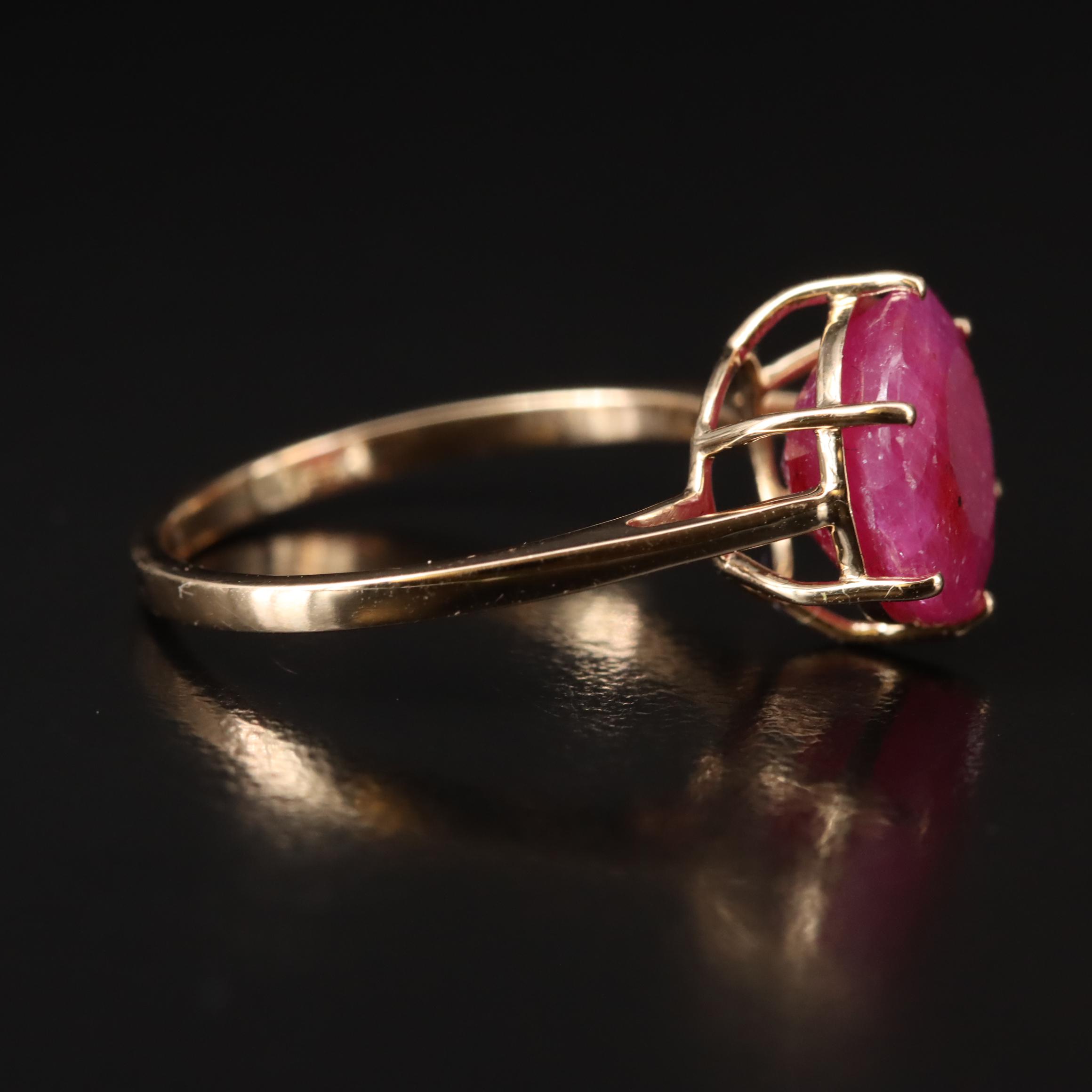 14K Ruby Solitaire Ring | EBTH