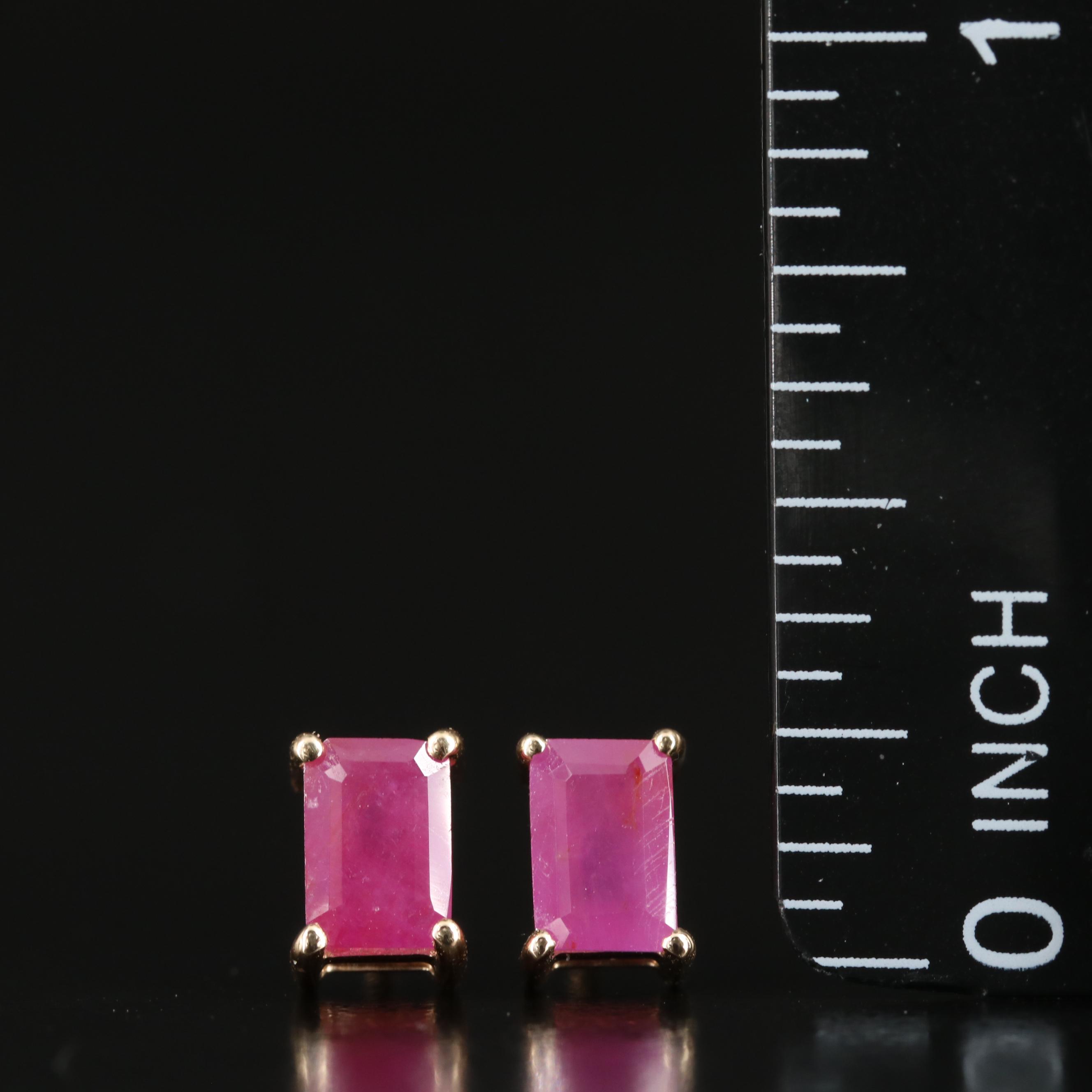 14K Ruby Stud Earrings | EBTH