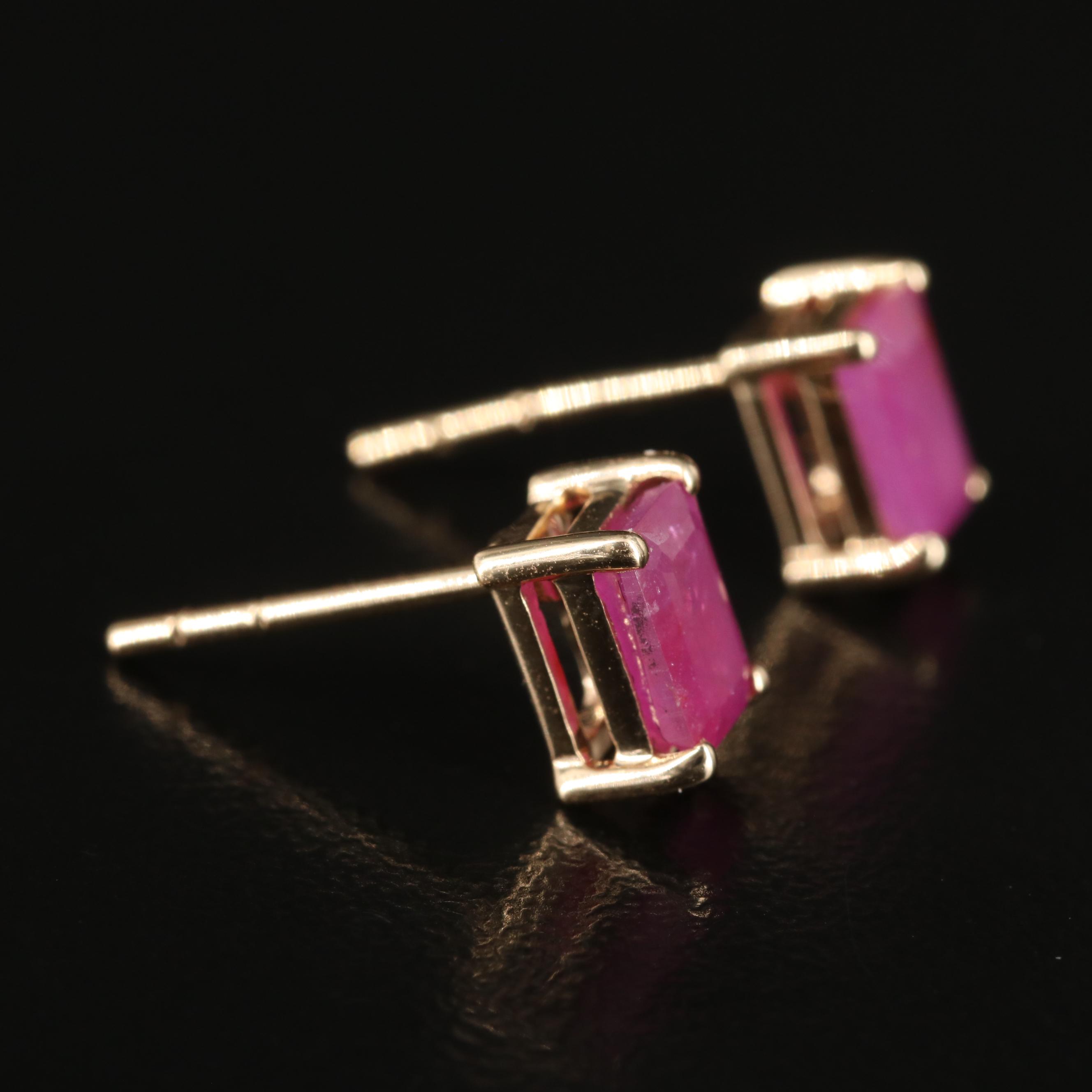 14K Ruby Stud Earrings | EBTH
