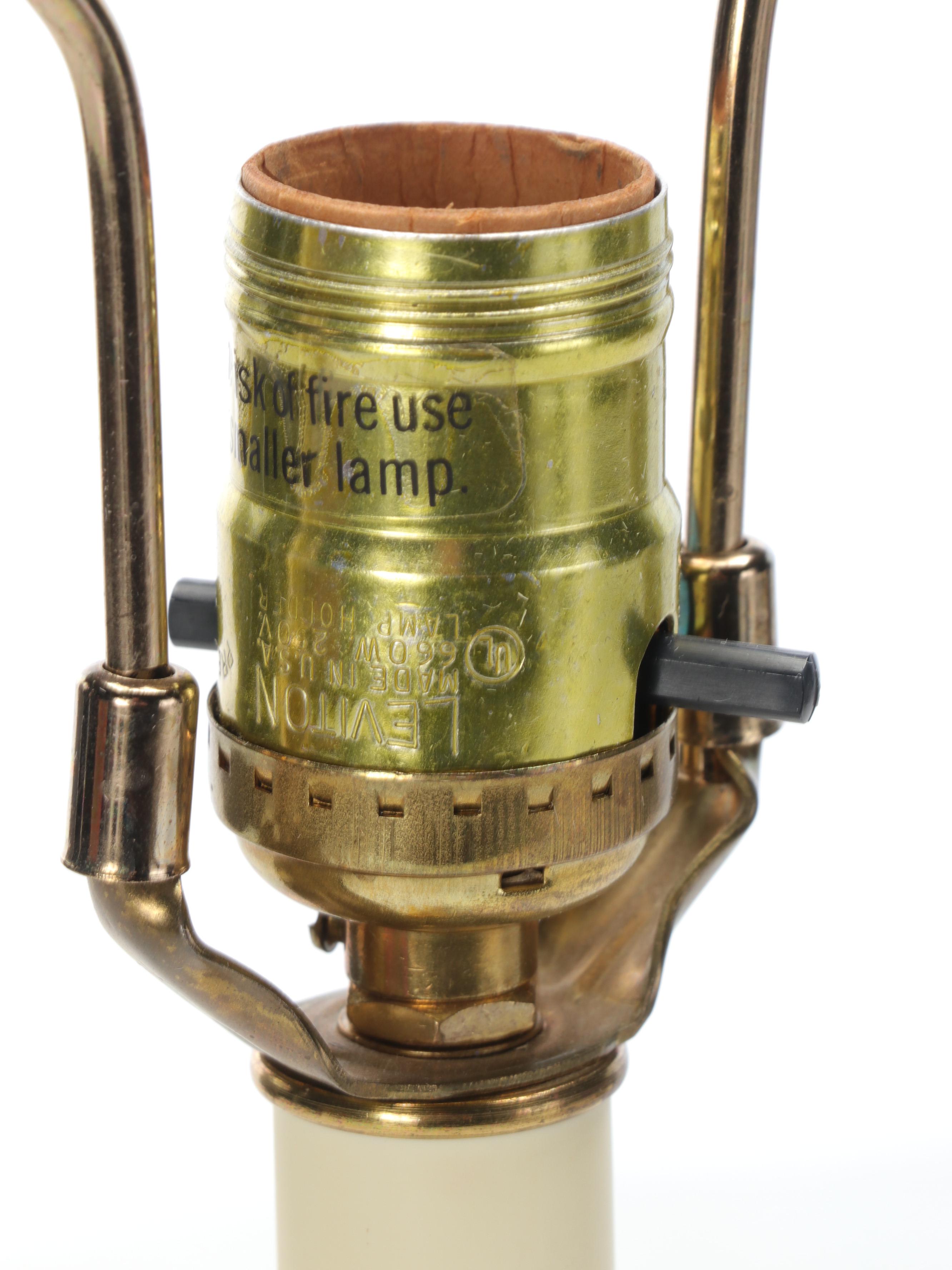 Baldwin Lacquered Brass Candlestick Table Lamp | EBTH