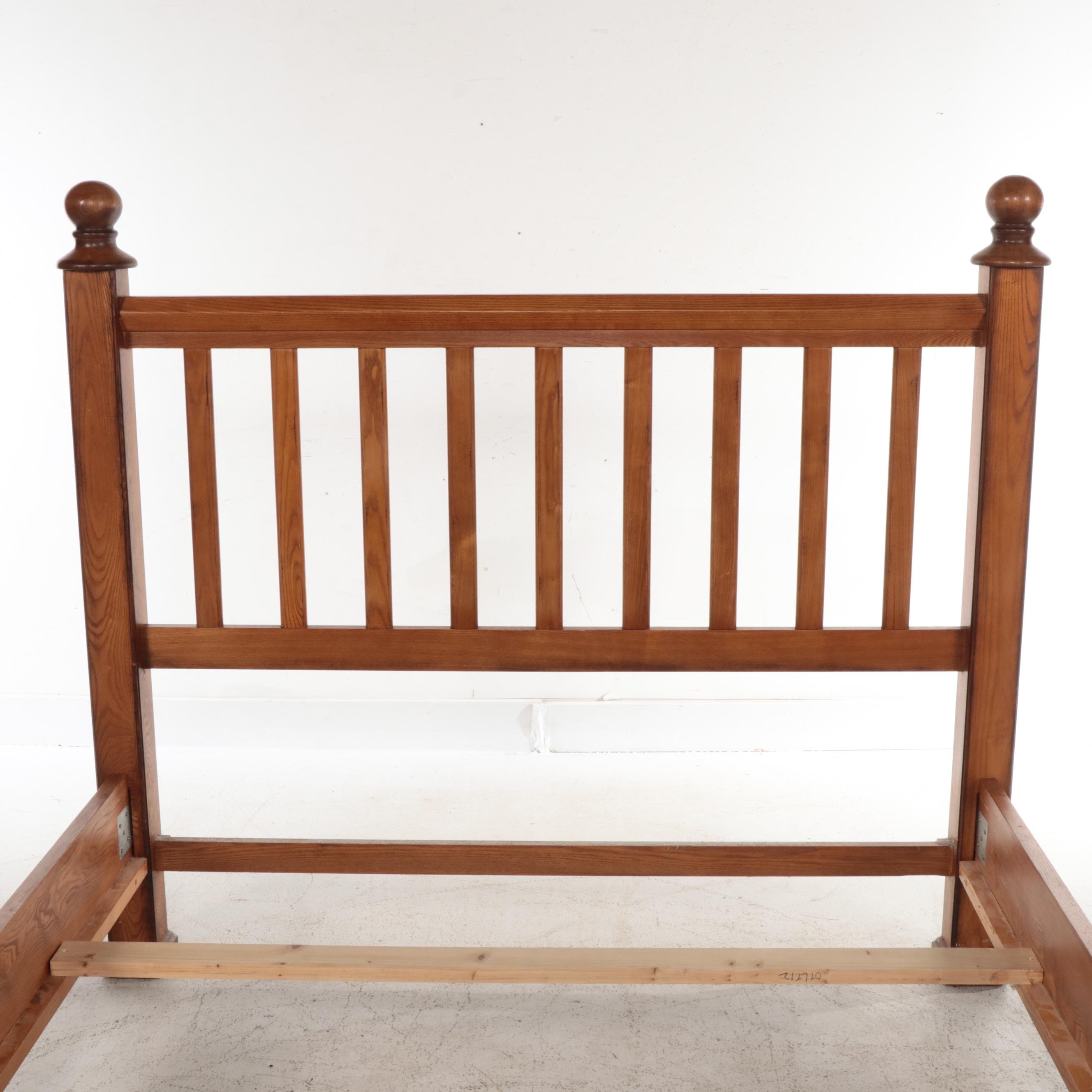Mission Style Oak Bed Frame | EBTH