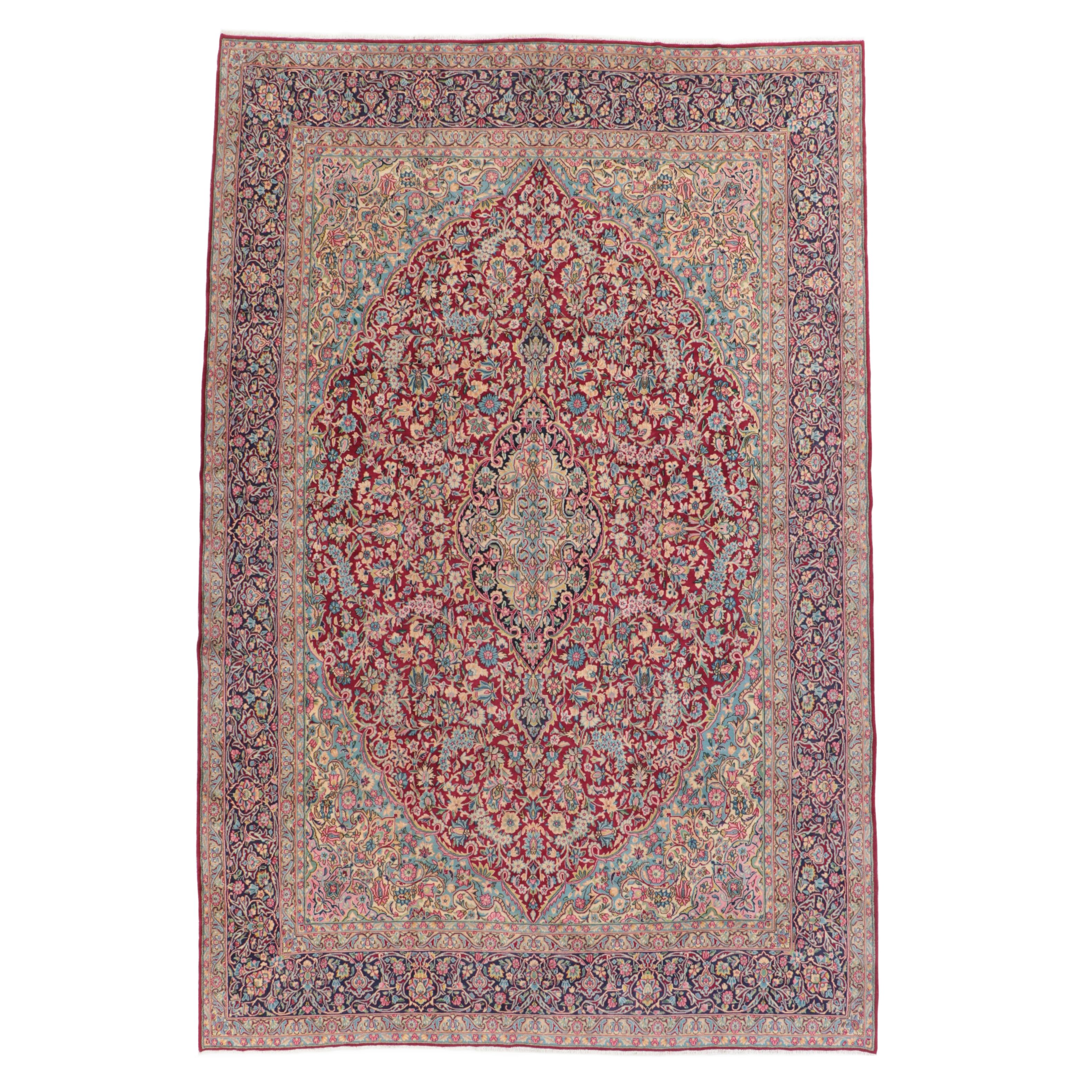 11'4 x 17'3 Hand-Knotted Persian Kerman Room-Sized Rug | EBTH