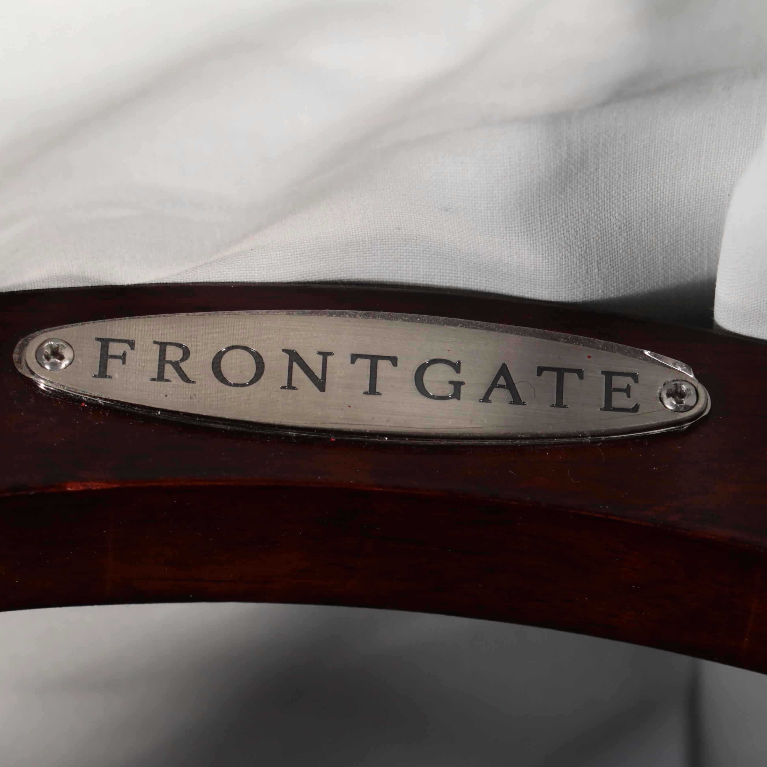 Frontgate "Serena" Hardwood and Custom-Upholstered Swivel Vanity Stool | EBTH