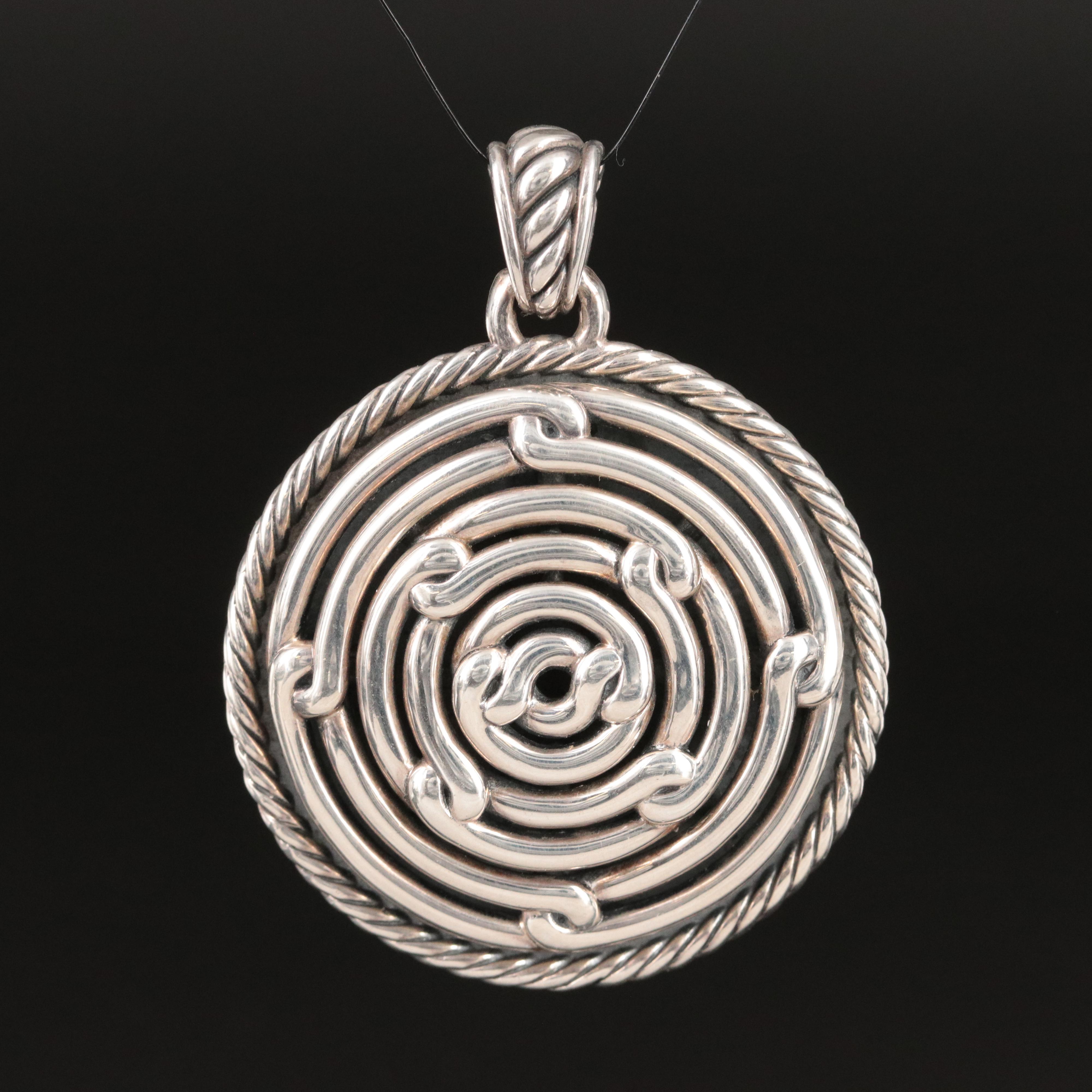 David Yurman Labyrinth Sterling Enhancer Pendant | EBTH