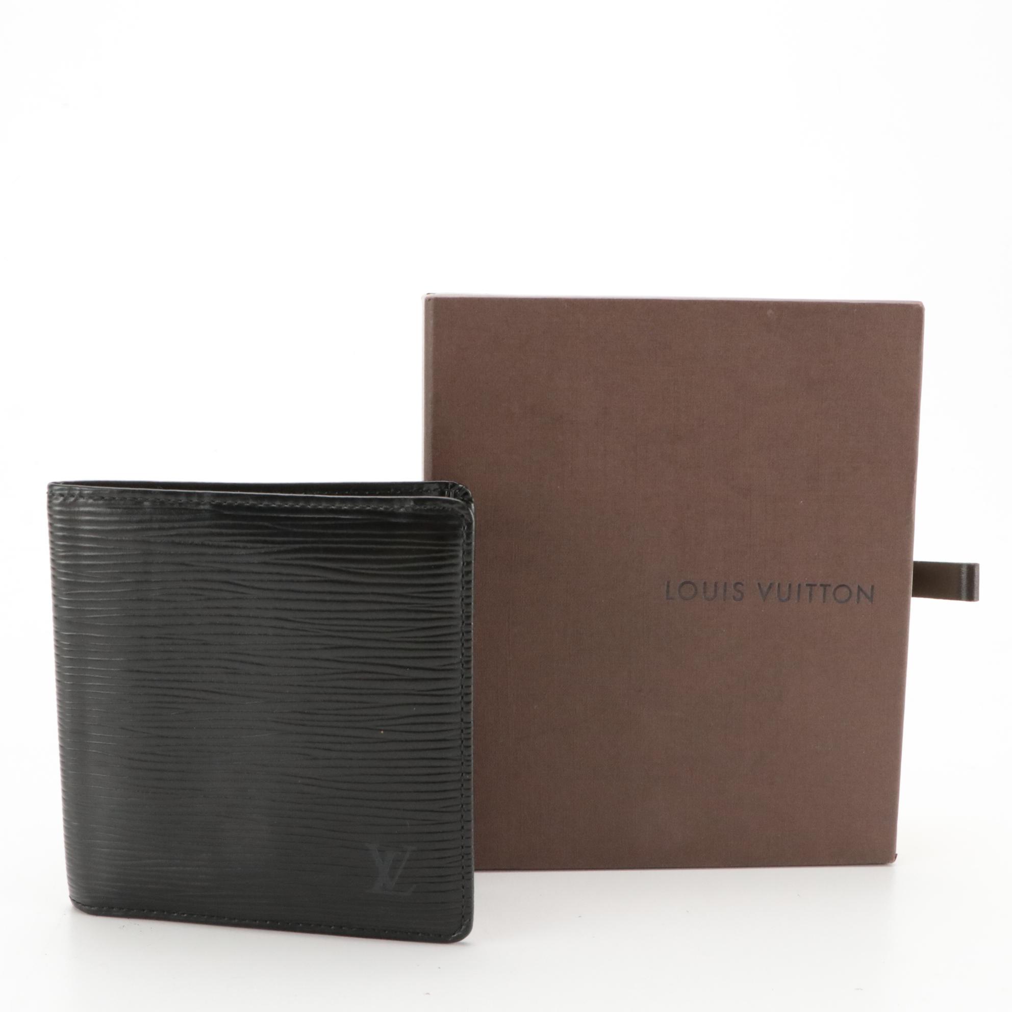 Louis Vuitton Bifold Wallet in Black Epi Leather with Box | EBTH