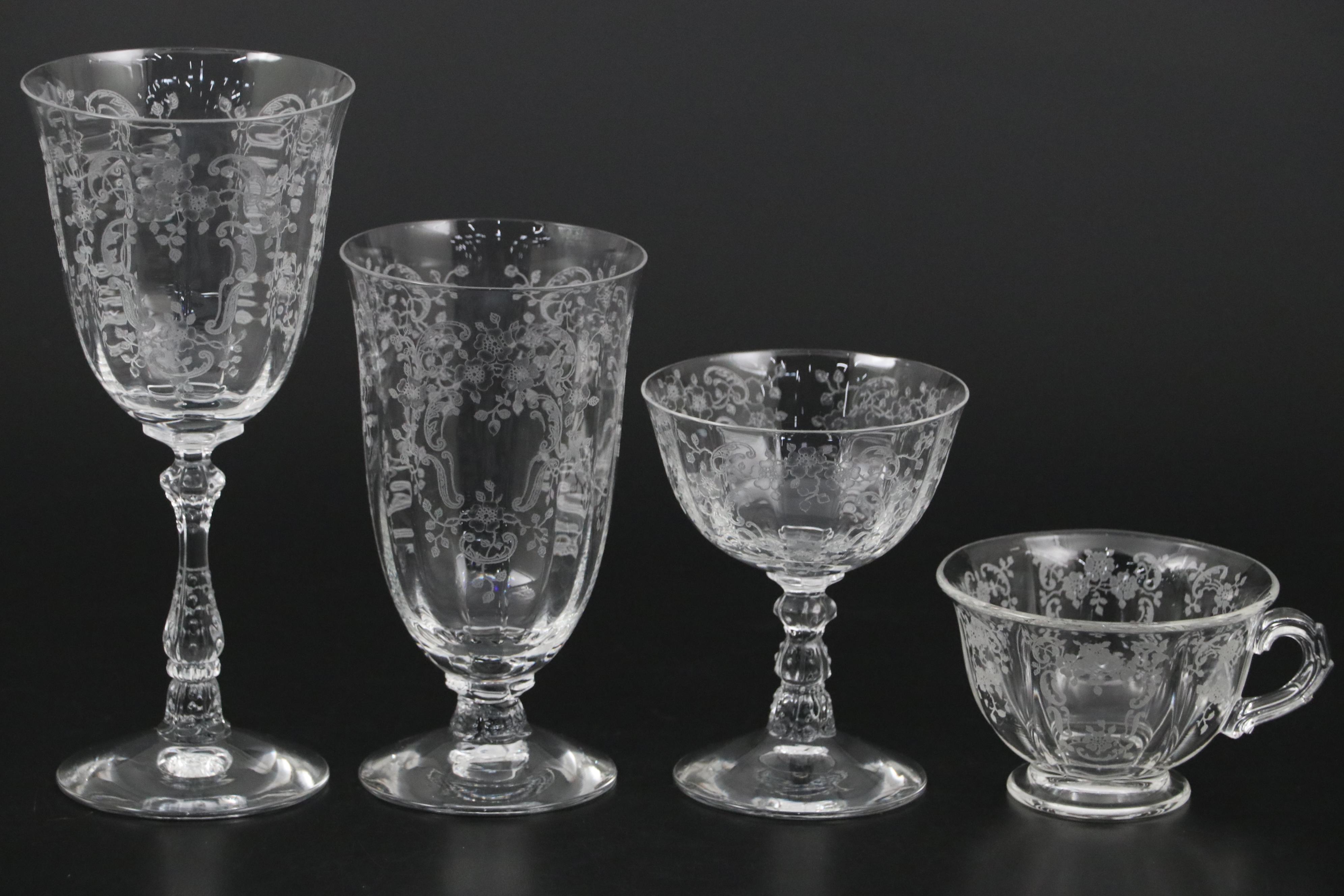 Fostoria "Meadow Rose" Glass Dinnerware, 1936–1975 | Everything But The ...