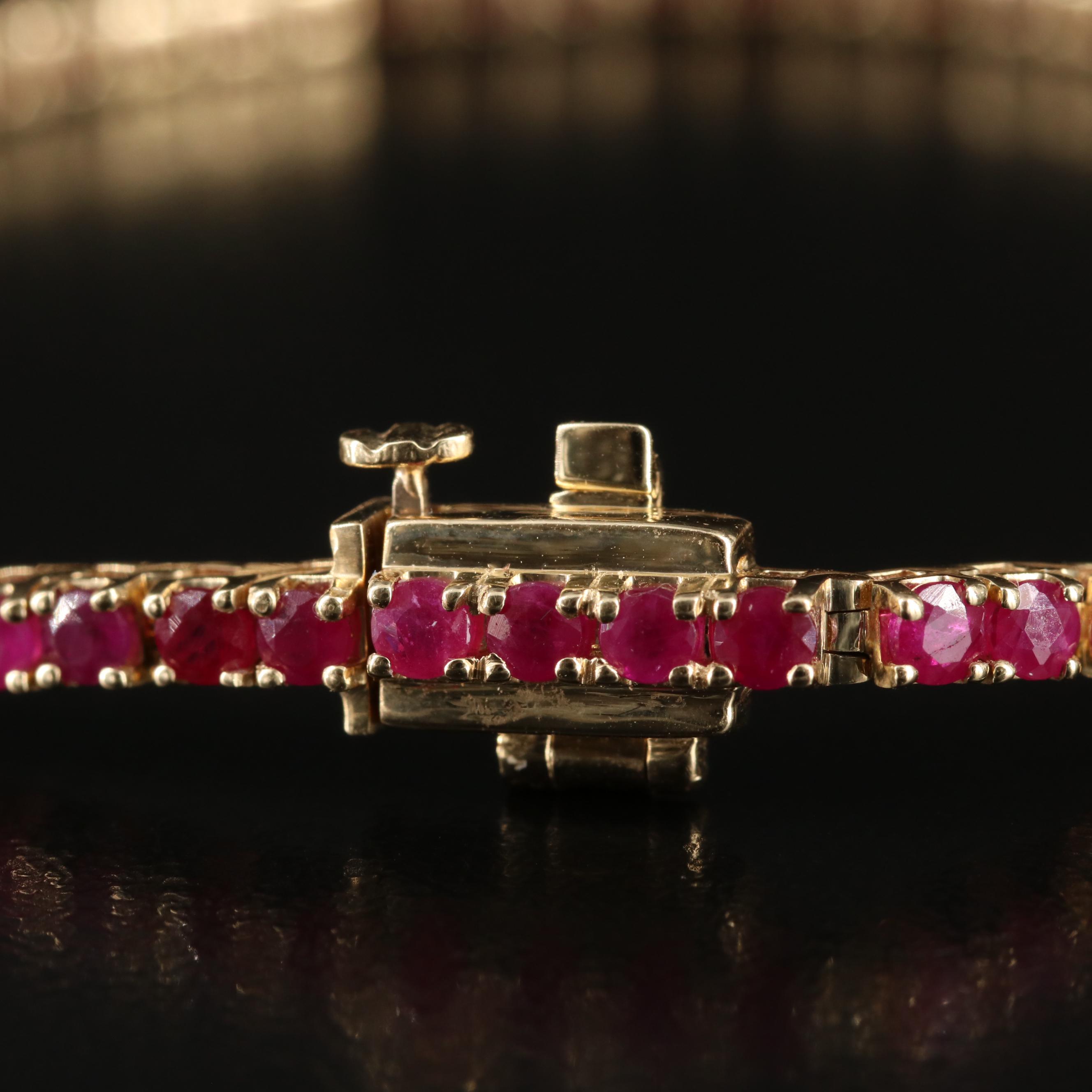14K Ruby Line Bracelet | EBTH