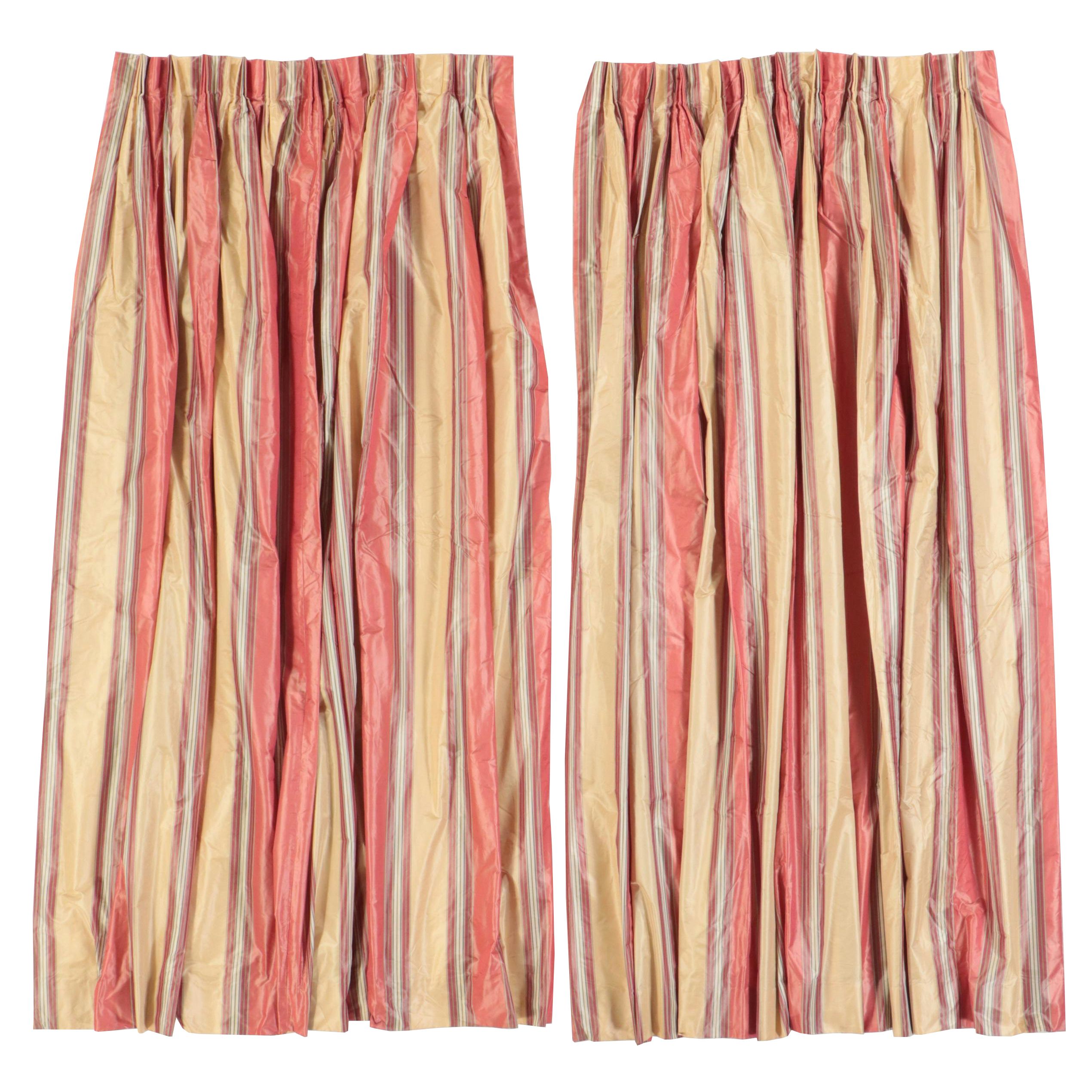 Striped Taffeta Pinch Pleat Panel Curtains | Everything But The House