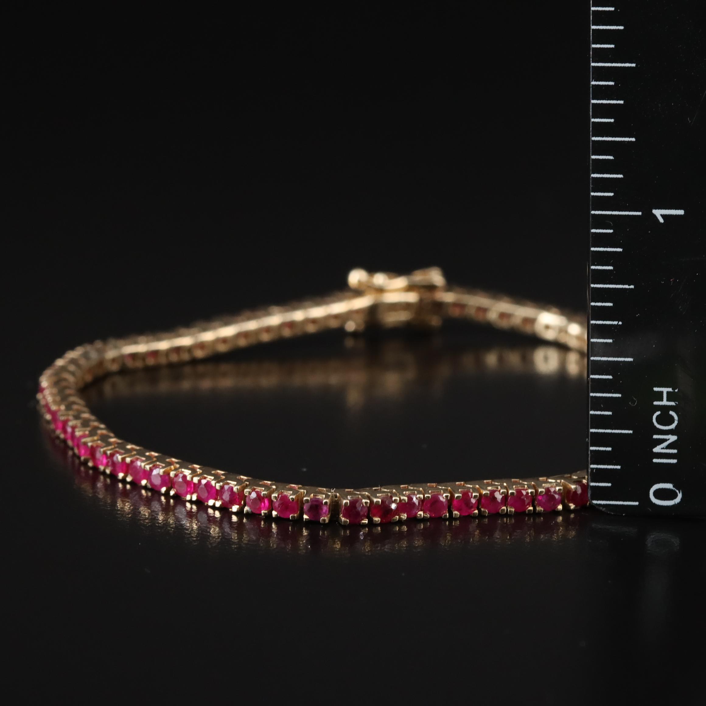 14K Ruby Line Bracelet | Everything But The House