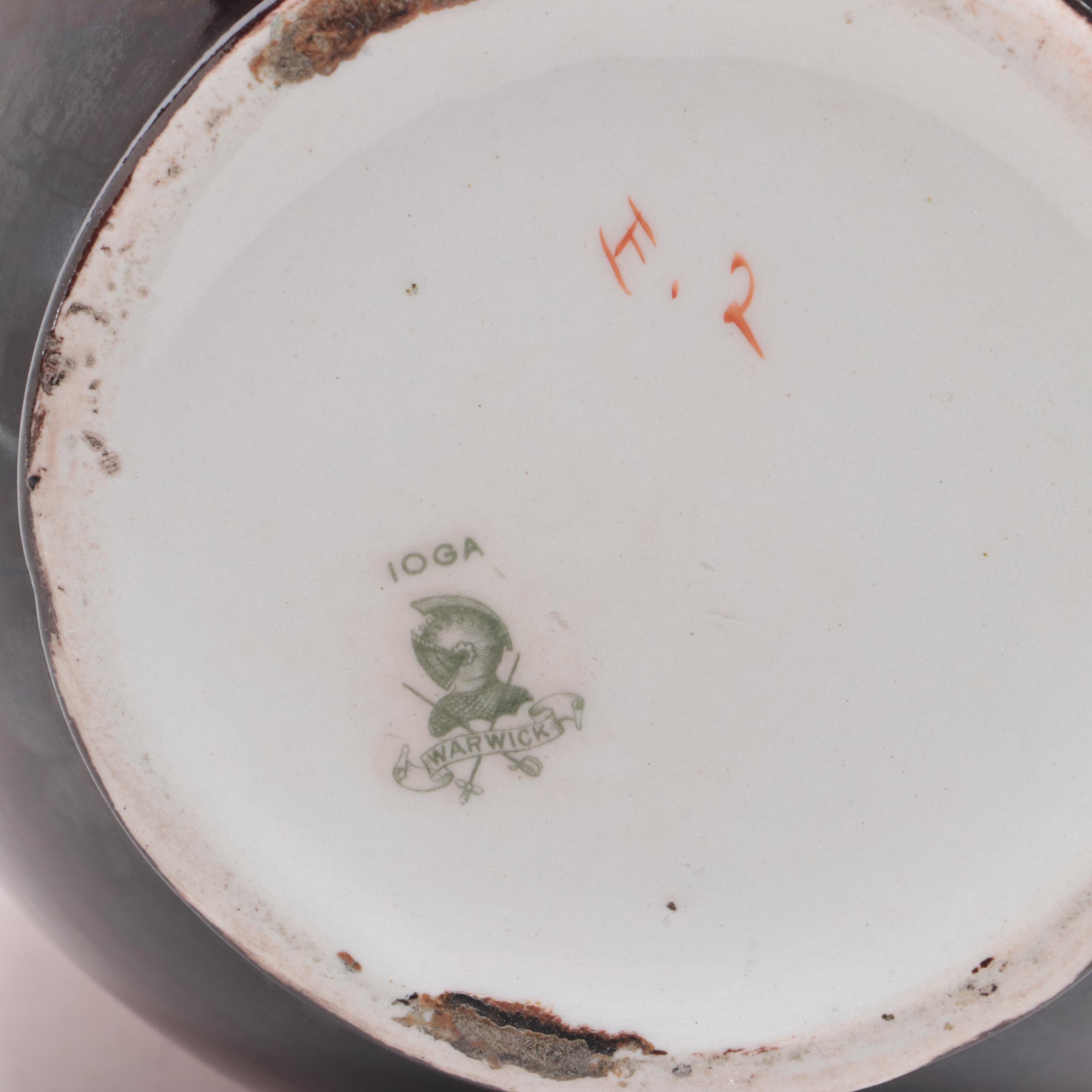 Warwick Pottery Hand-Painted China Vase, Antique | EBTH