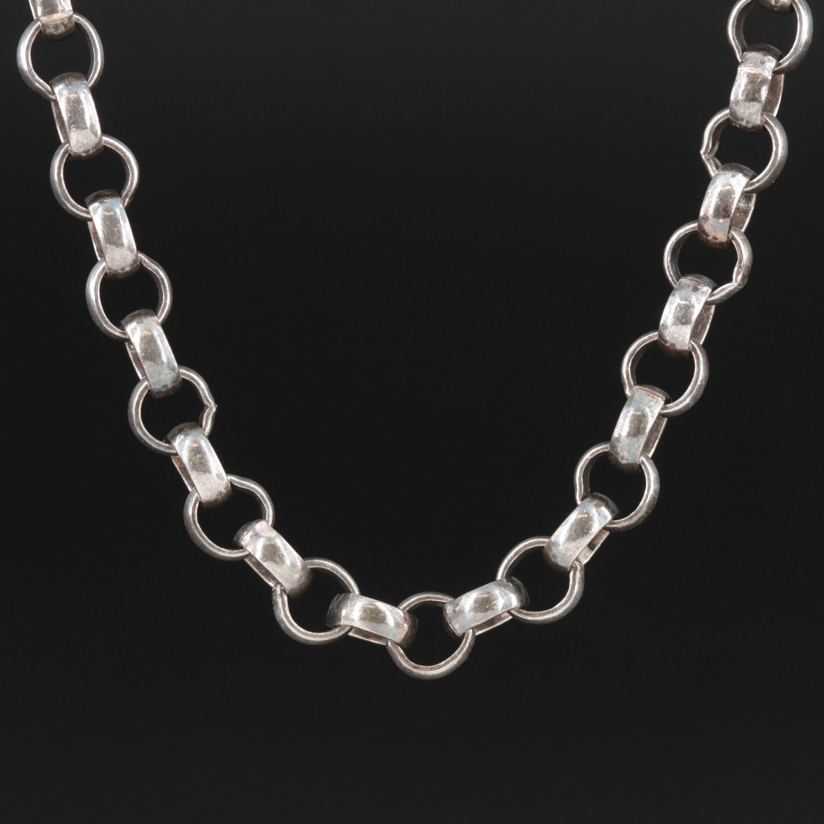 Fine Silver Rolo Chain Necklace | EBTH