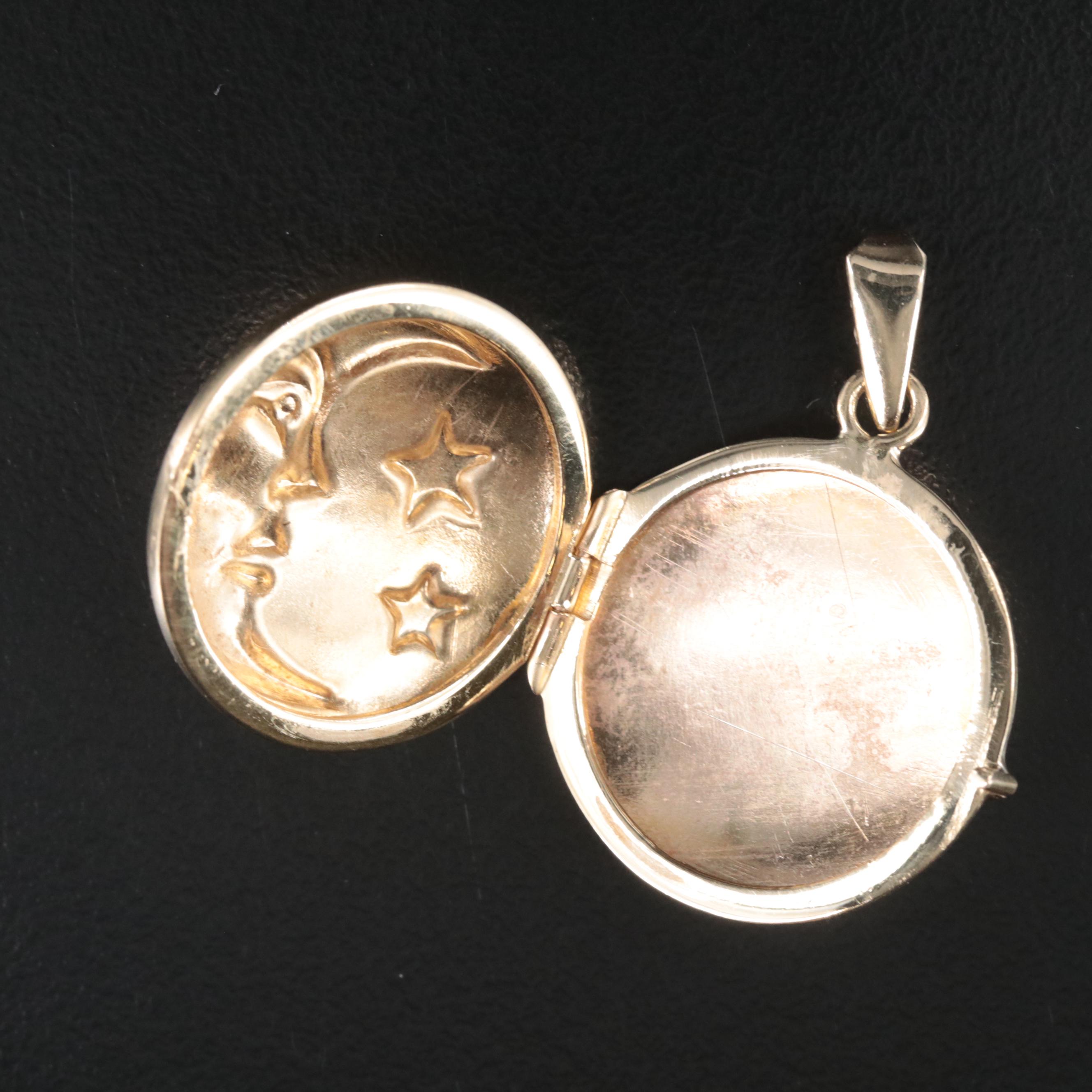 14K Moon and Stars Locket | Everything But The House