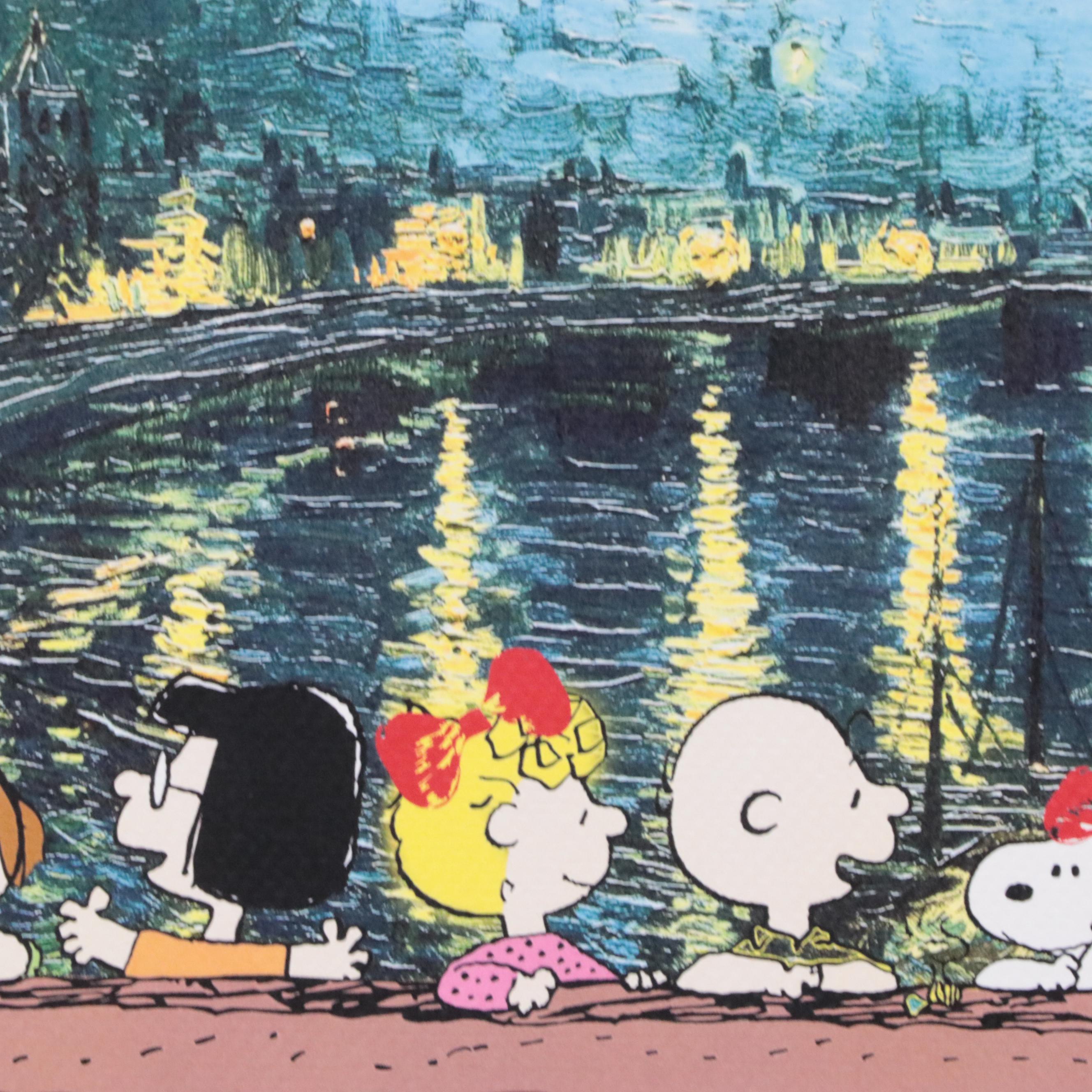 Death NYC Pop Art Graphic Print of Peanuts Characters x Van Gogh, 2022 ...