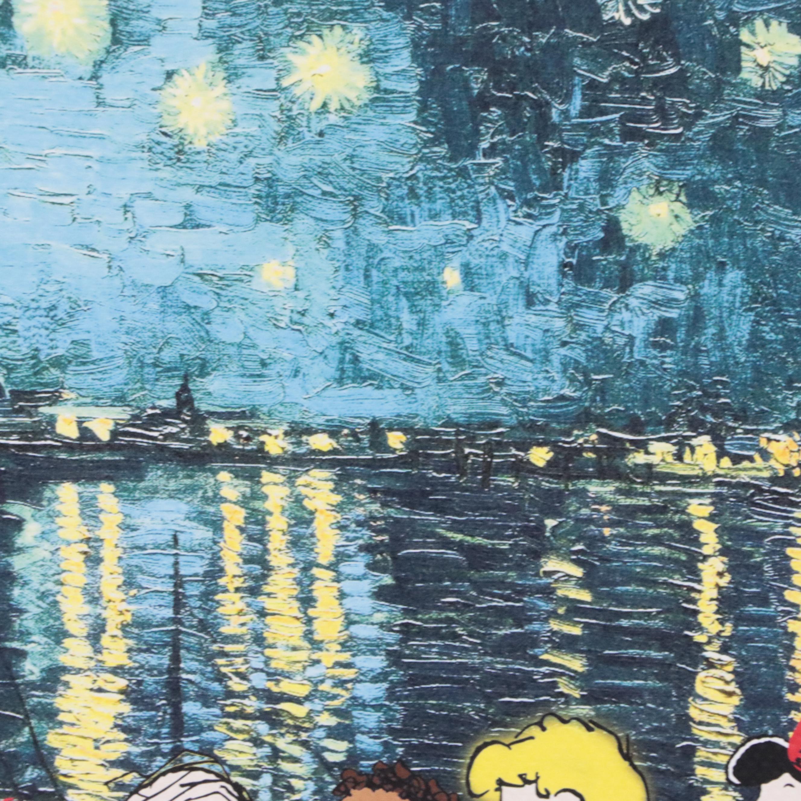 Death NYC Pop Art Graphic Print of Peanuts Characters x Van Gogh, 2022 ...