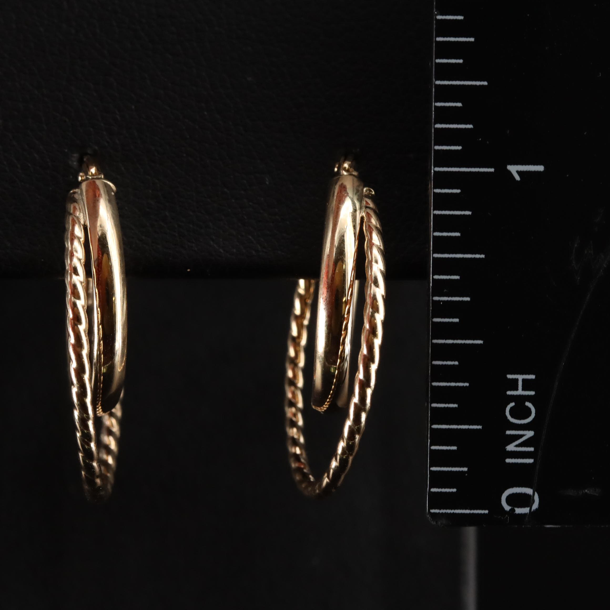 14K Elongated Hoops | EBTH