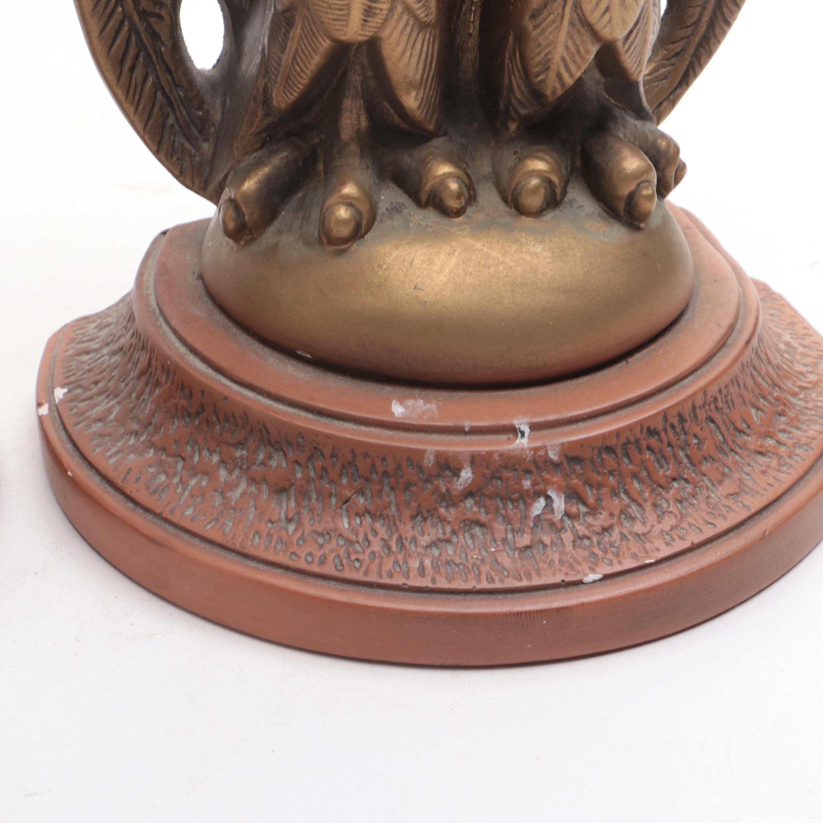Marwal Chalkware Bust of Hayden with Eagle Form Bookends | Everything ...