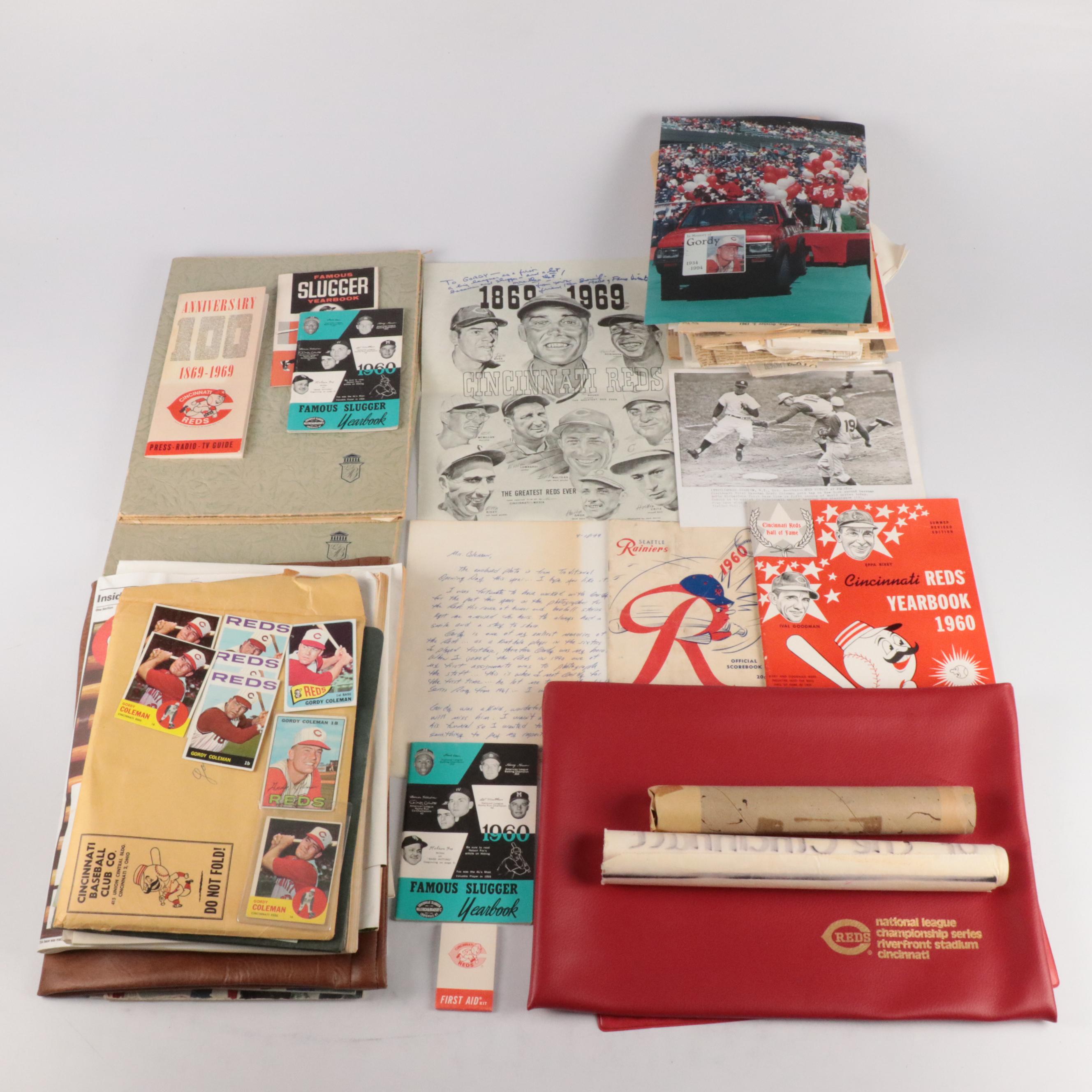 1960 Cincinnati Reds Yearbook with Gordy Coleman World Series Ring ...