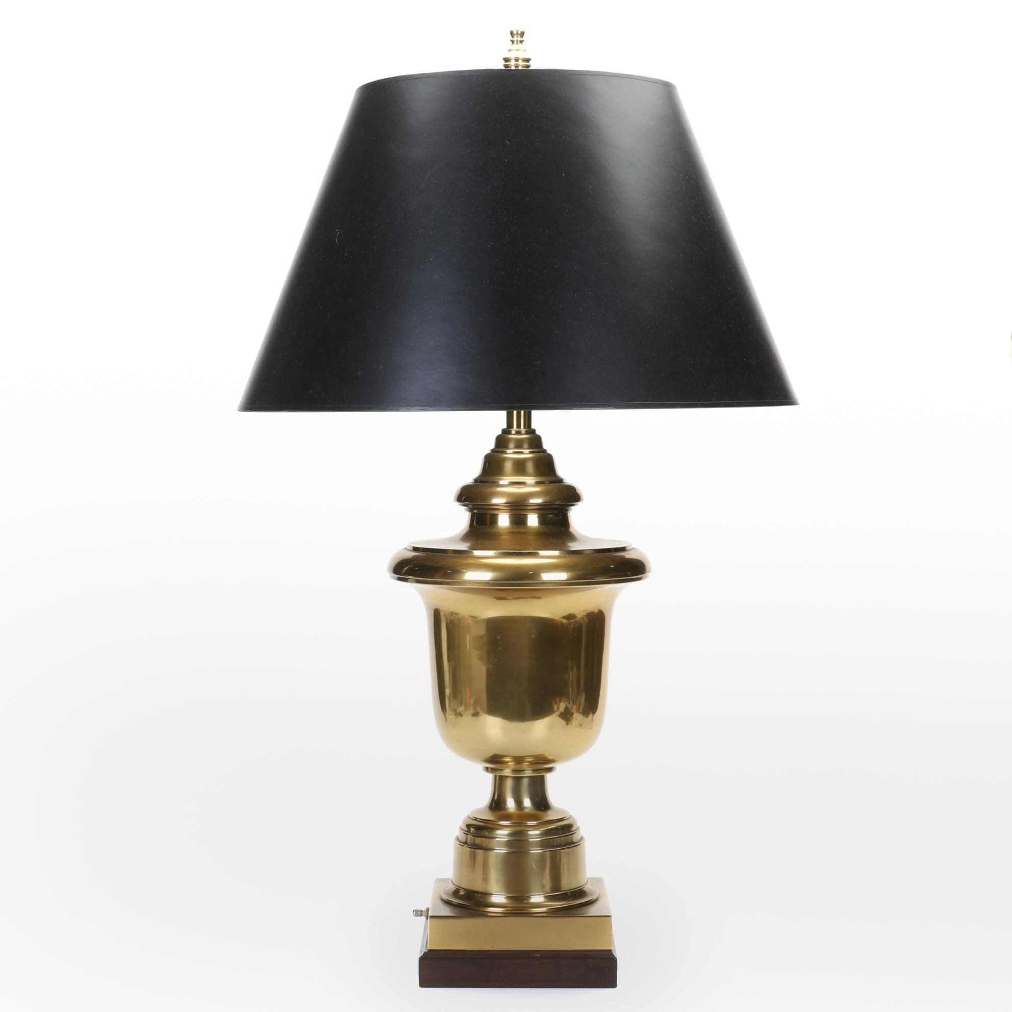 Frederick Cooper Brass Urn Table Lamp With Original Shade | EBTH