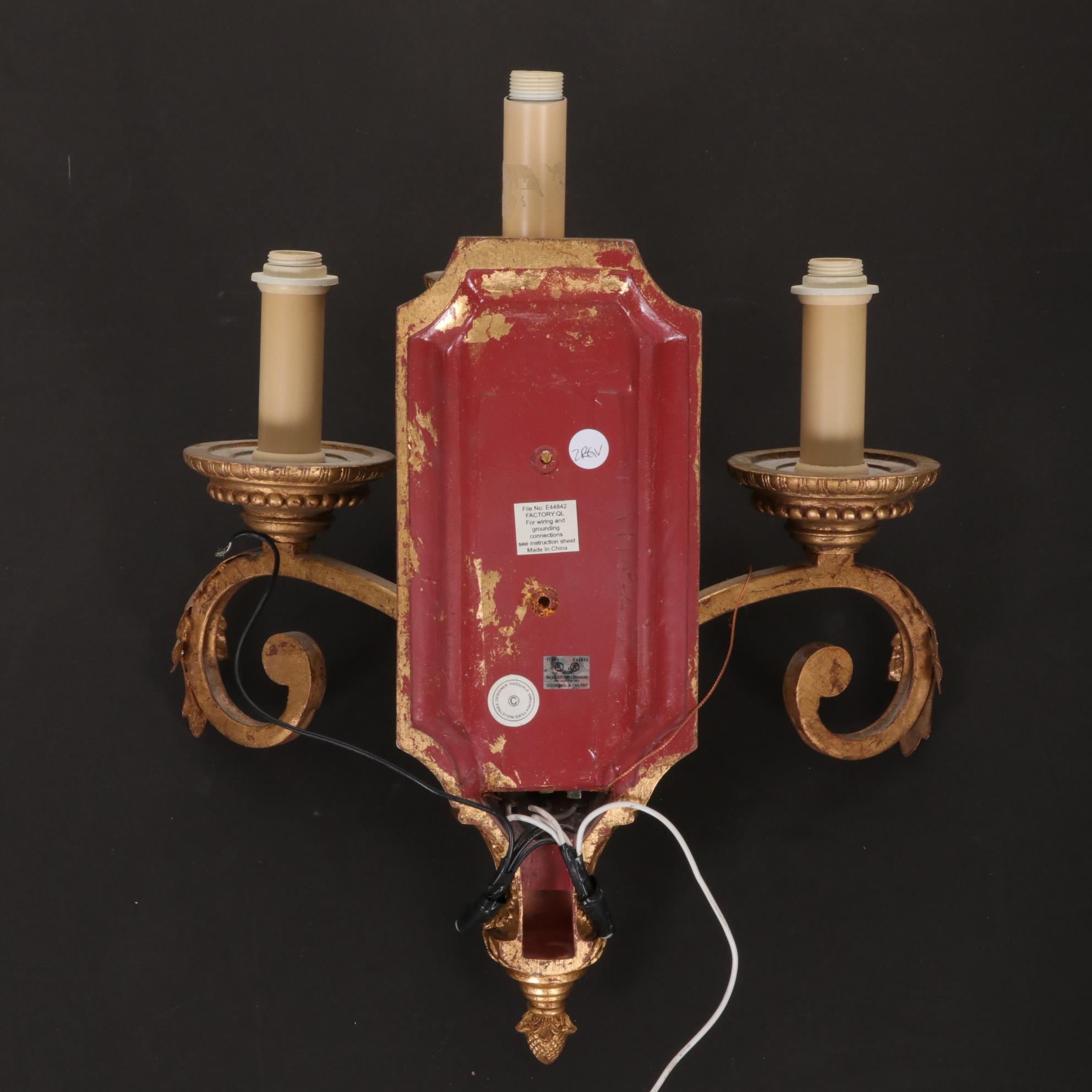 Pasquale Miranda for Feiss Industries Louis XVI Style Gilt Metal Wall ...