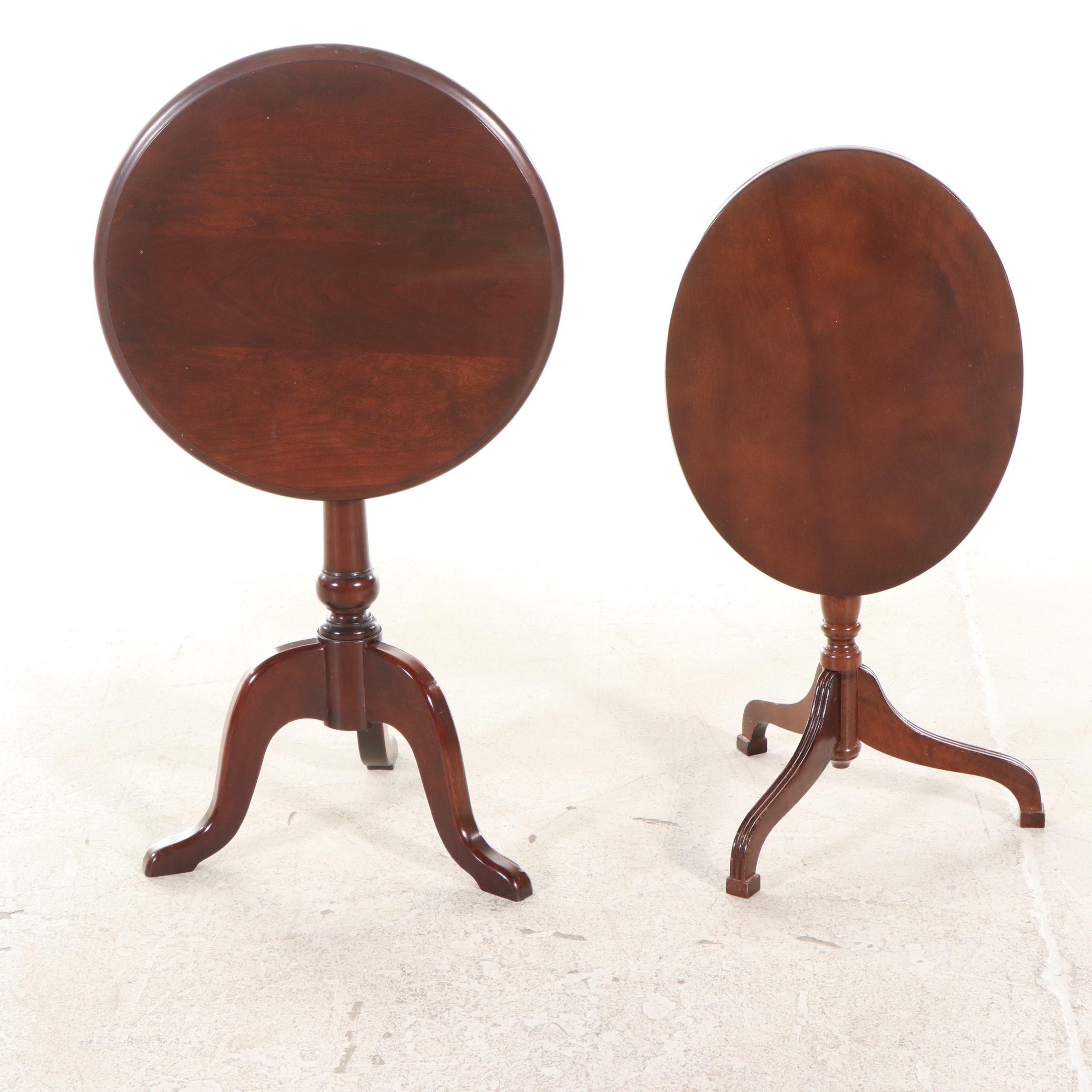 Federal Style Mahogany Tilt-Top Tables with Other Drinks Table and ...