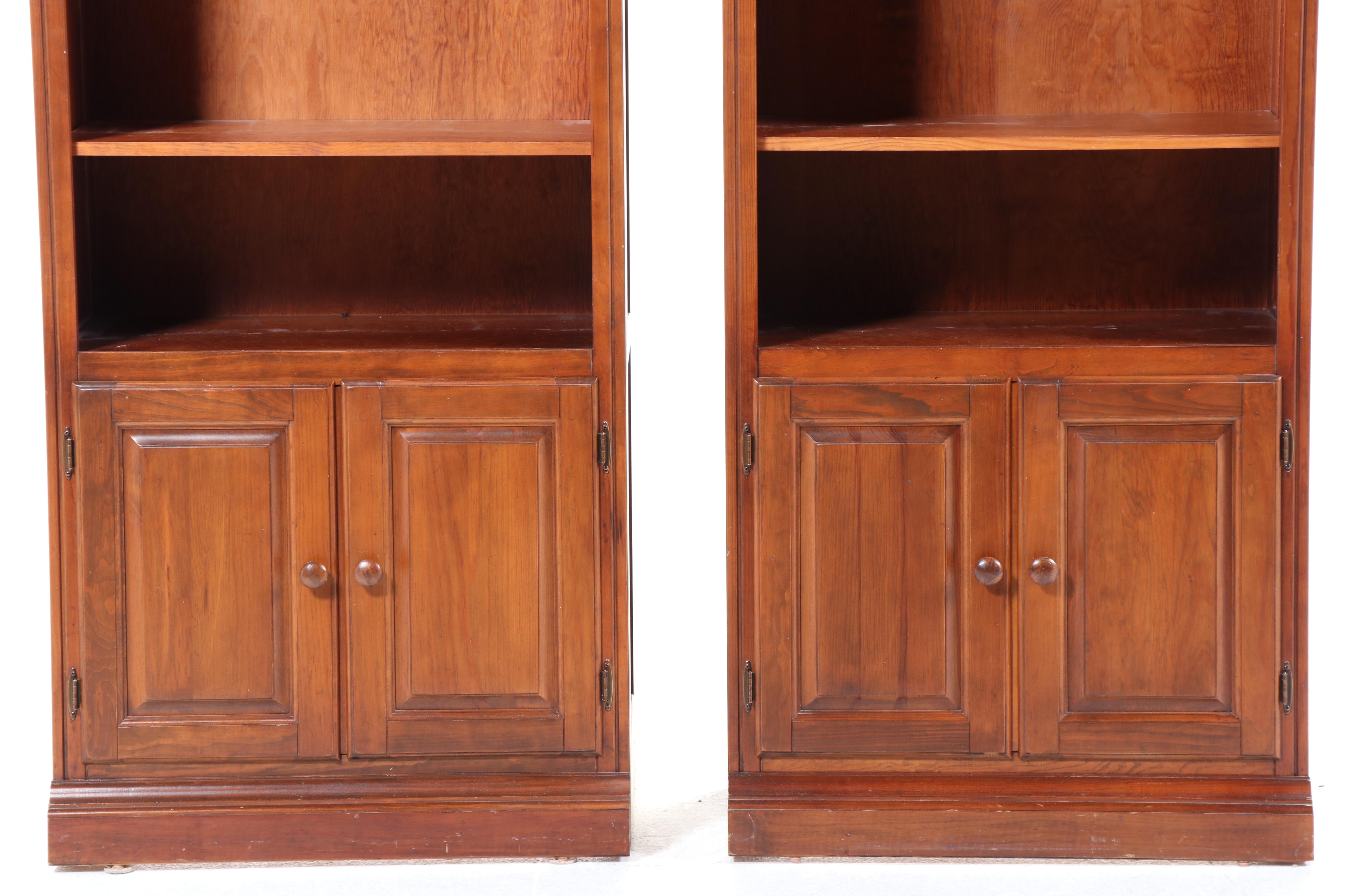 Pair of Derimasa Spanish Colonial Style Pine Bookcases, Late 20th ...
