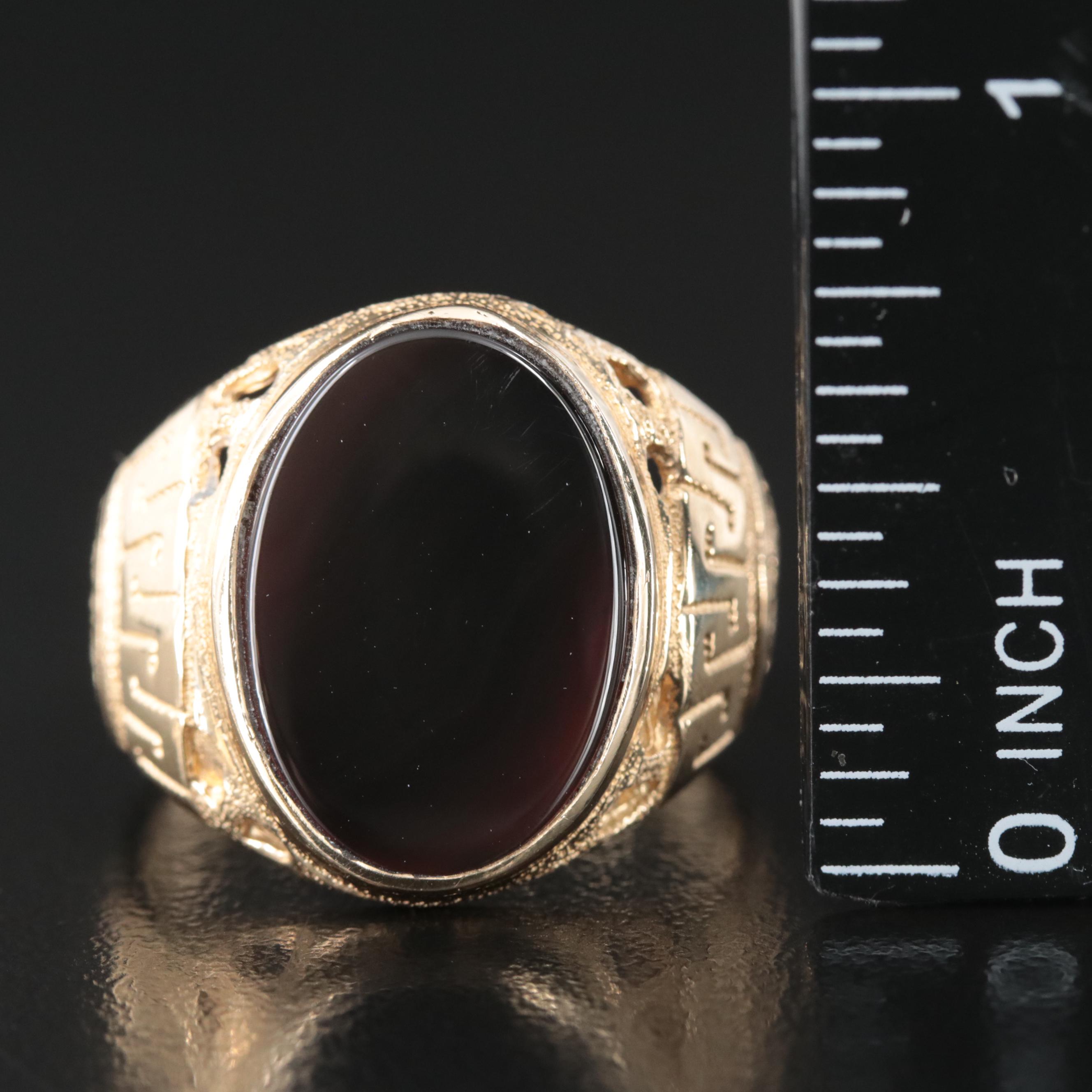 14K Solitaire Sard Ring | EBTH