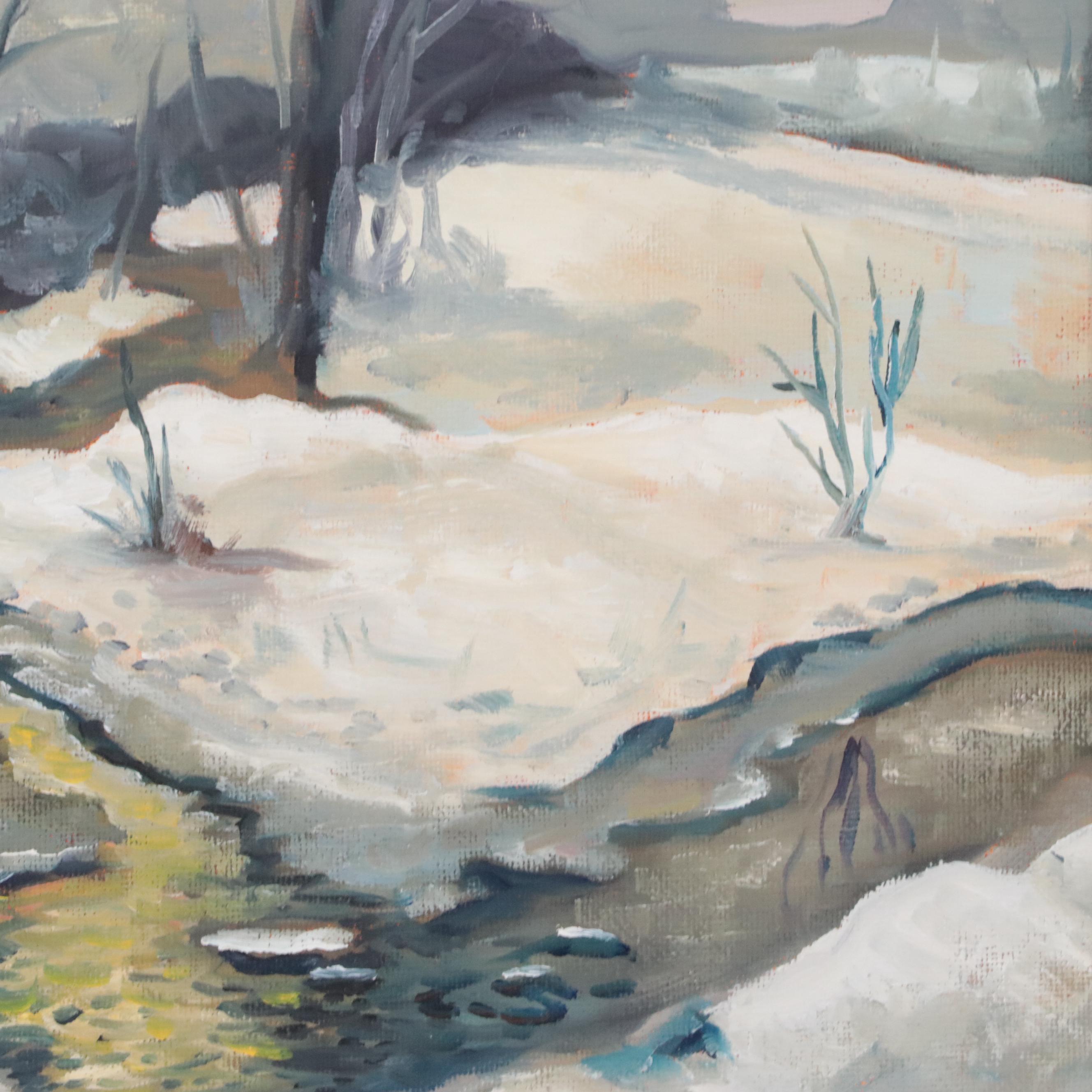 Nicholas Burke Oil Painting of Winter Landscape, 2023 | Everything But ...
