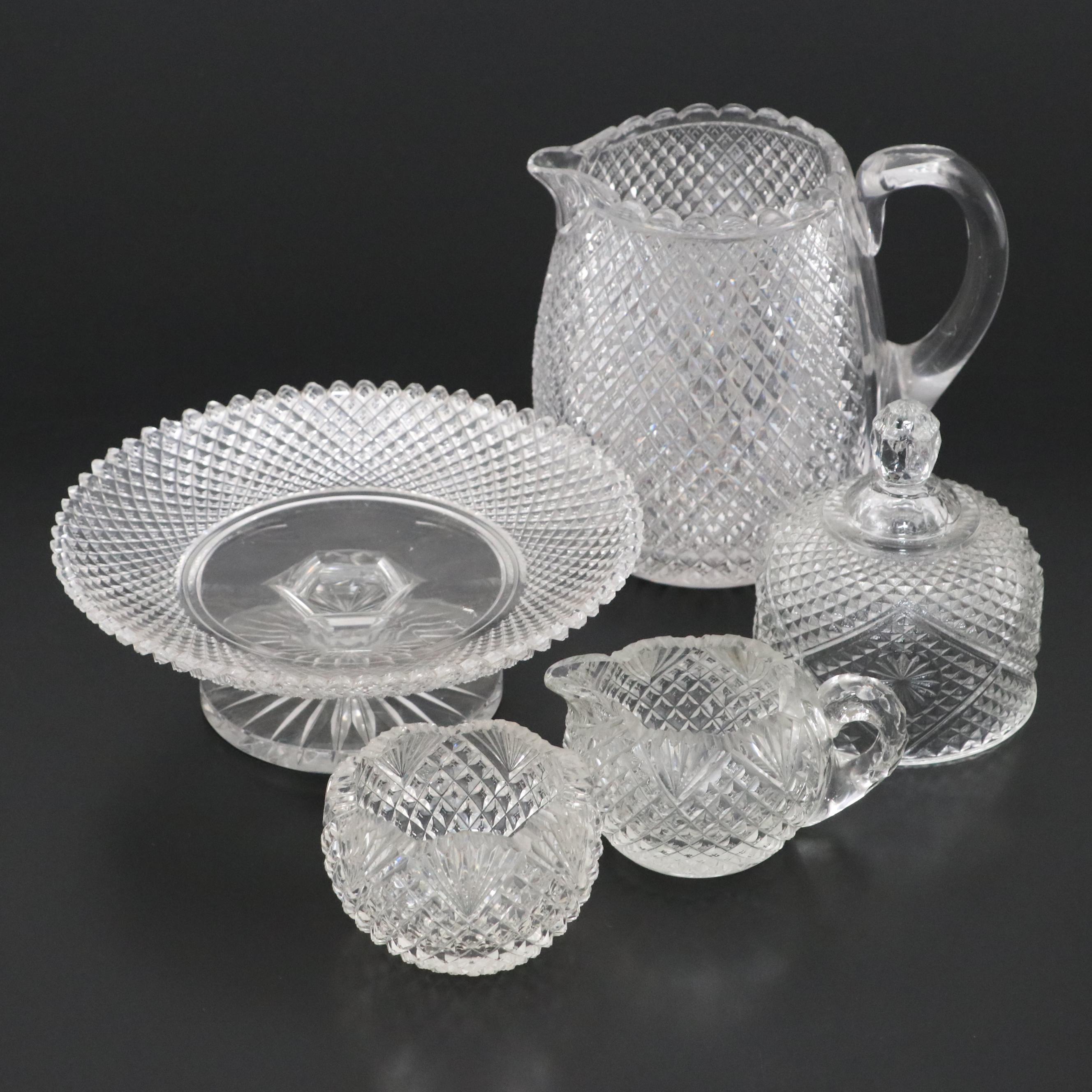 American Brilliant Style and Other Diamond Pattern Tableware and ...