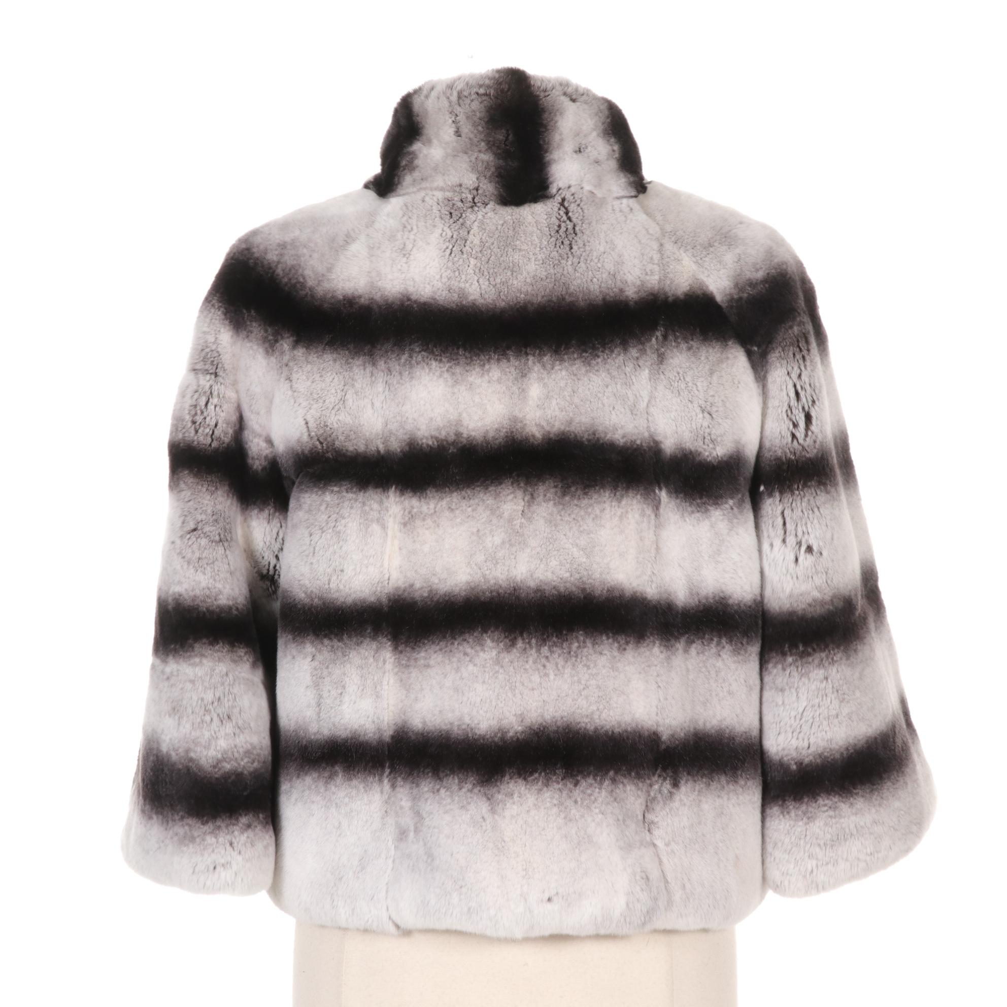 Chinchilla Dyed Rex Rabbit Fur Jacket From Jin Diao Furs | Everything ...