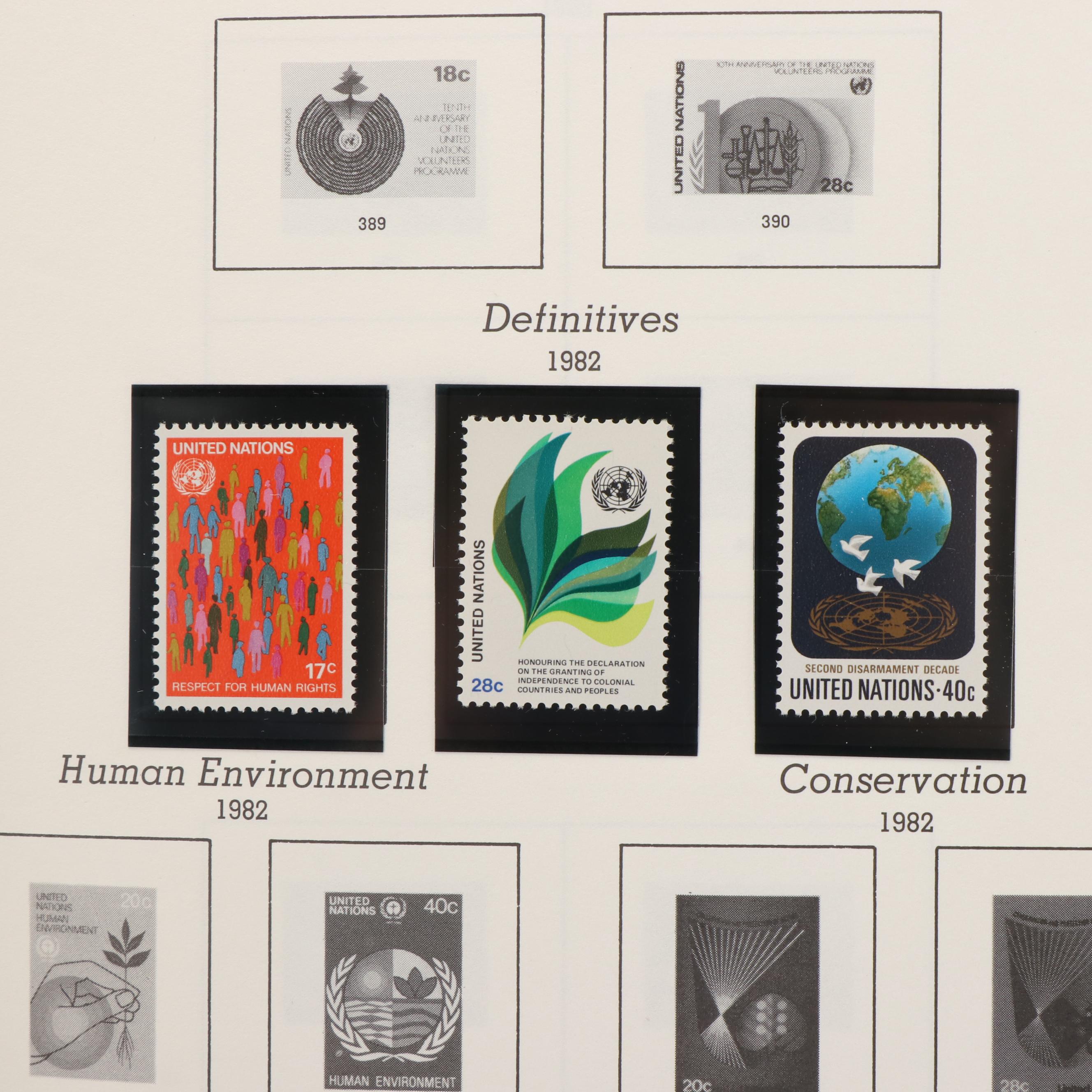 Extensive United Nations Postage Stamp Album | EBTH