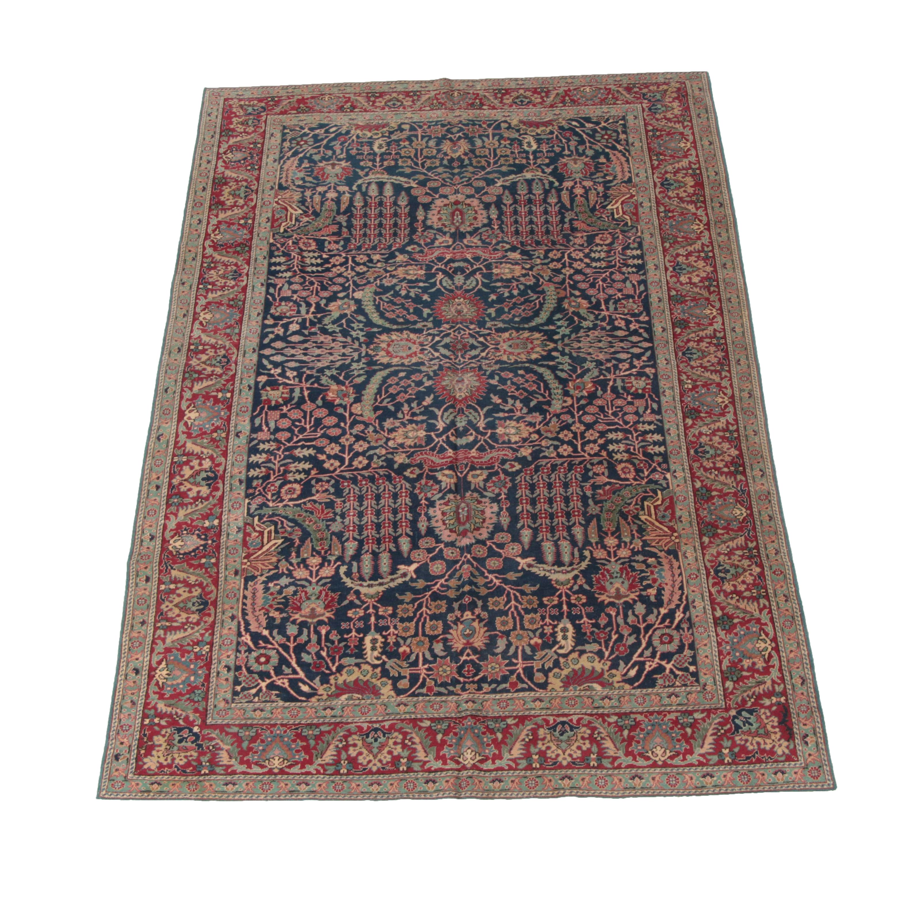 6'6 x 9'9 Hand-Knotted Indo-Persian Tabriz Area Rug | EBTH