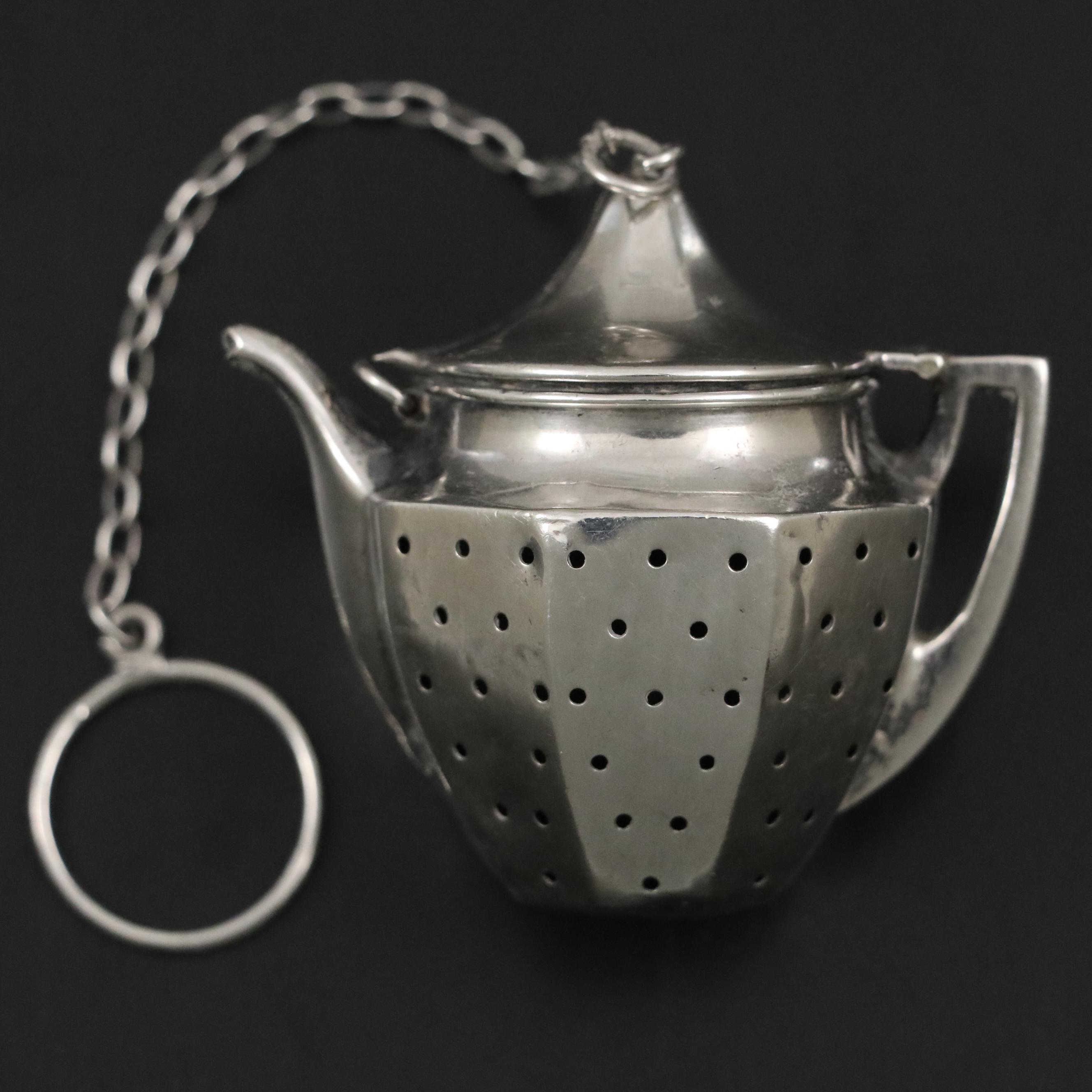 Webster Tea Strainer with Wallace and Other Sterling Vesta Cases and ...