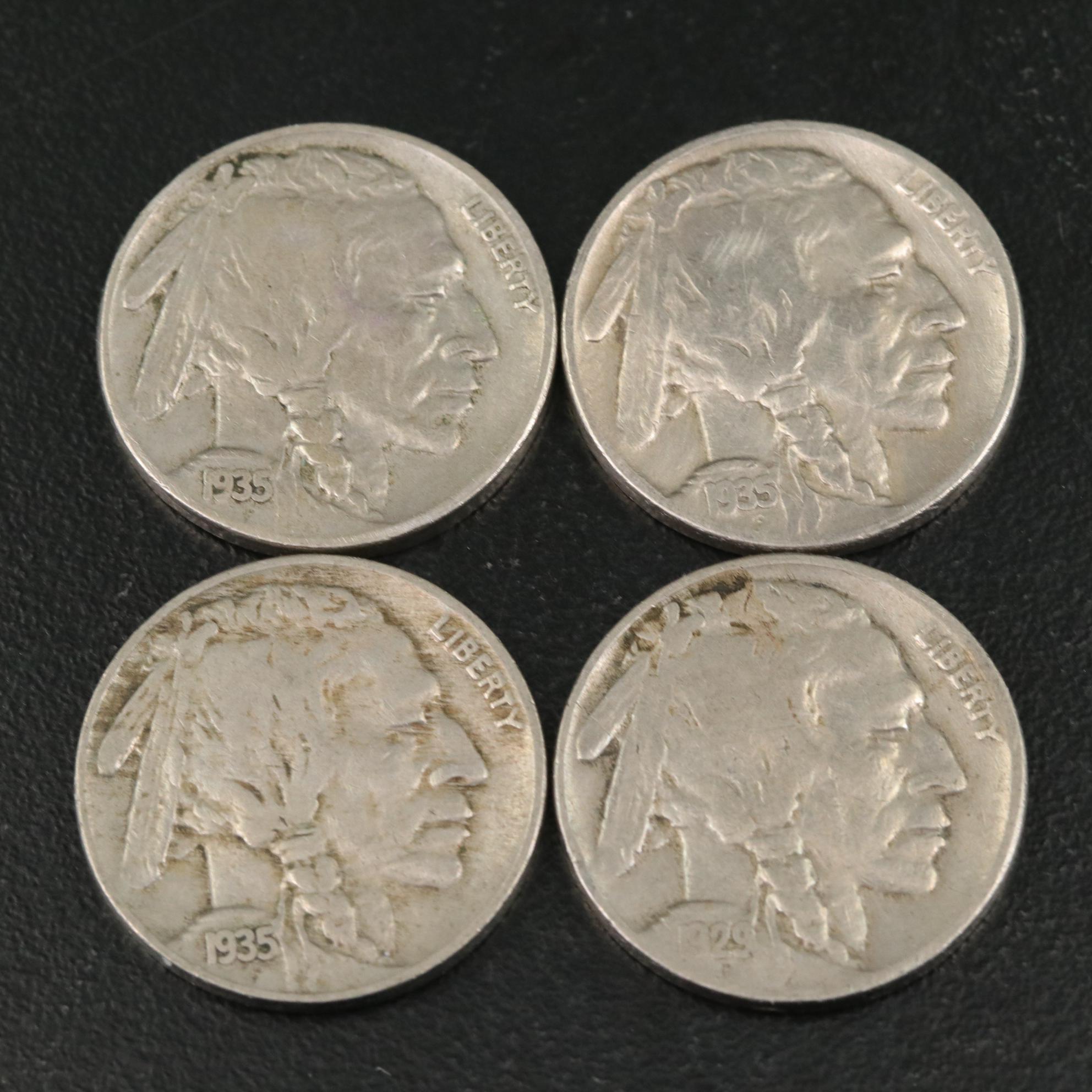 Collection of One Hundred Forty-Five Buffalo Nickels all with Dates ...
