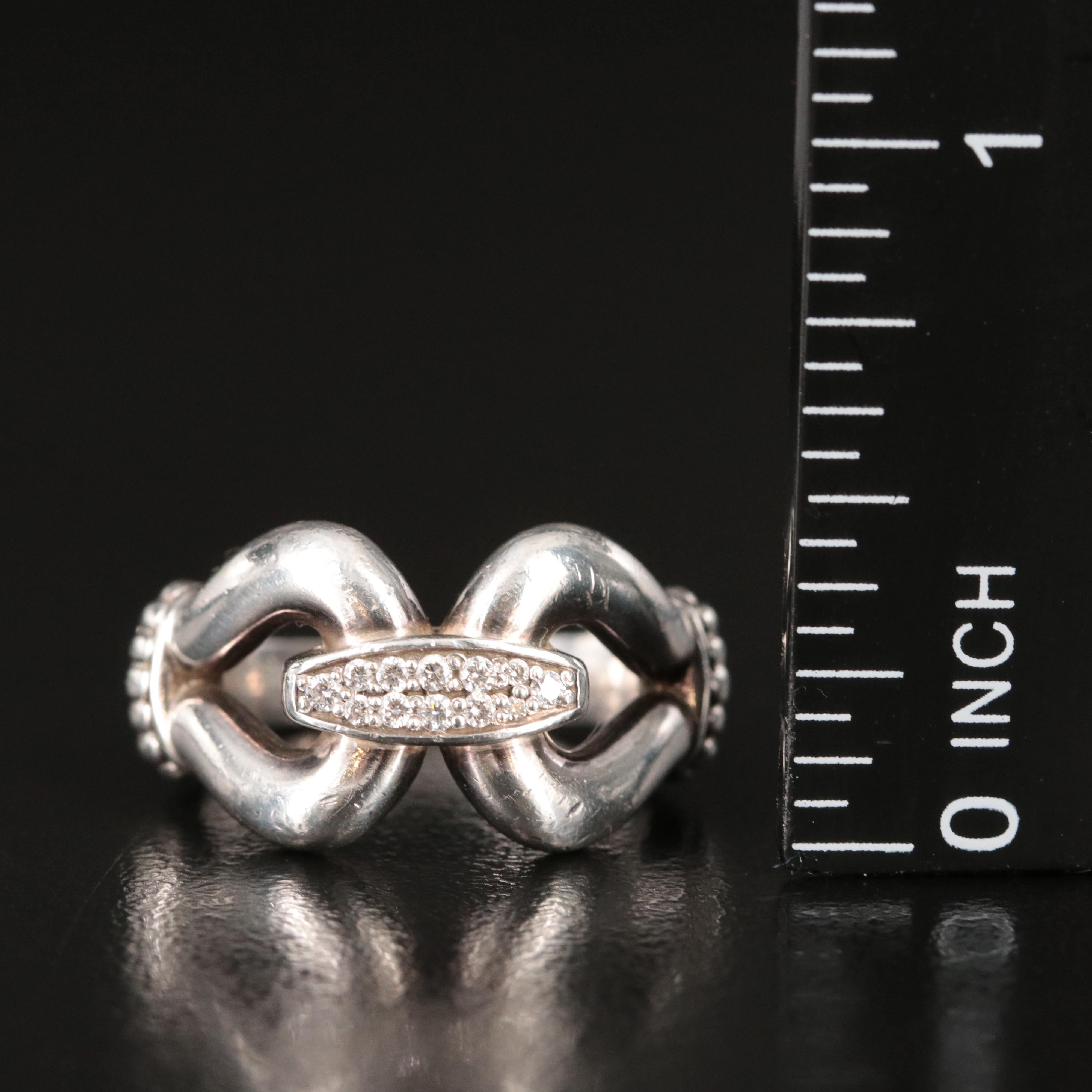 Lagos Derby Sterling Ring with Diamond Accents | EBTH