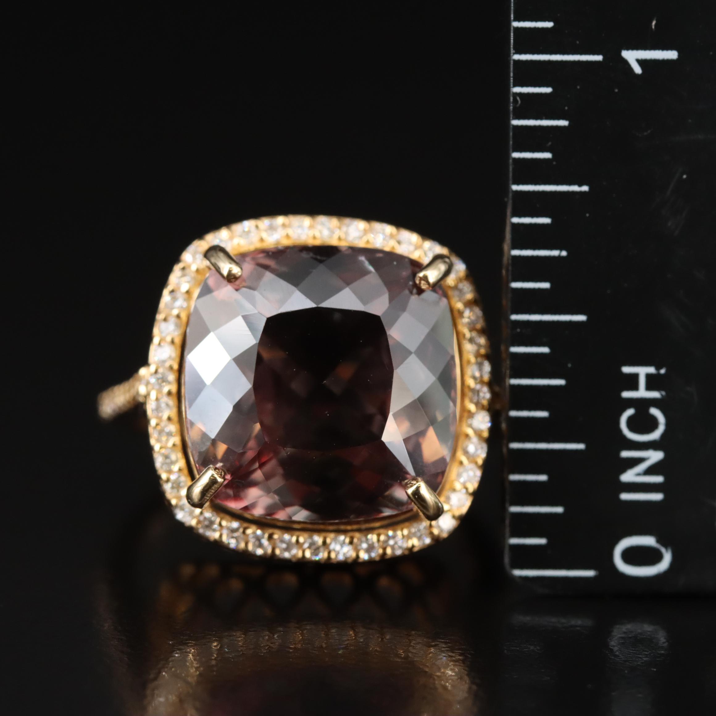14K Zultanite and Diamond Halo Ring | Everything But The House