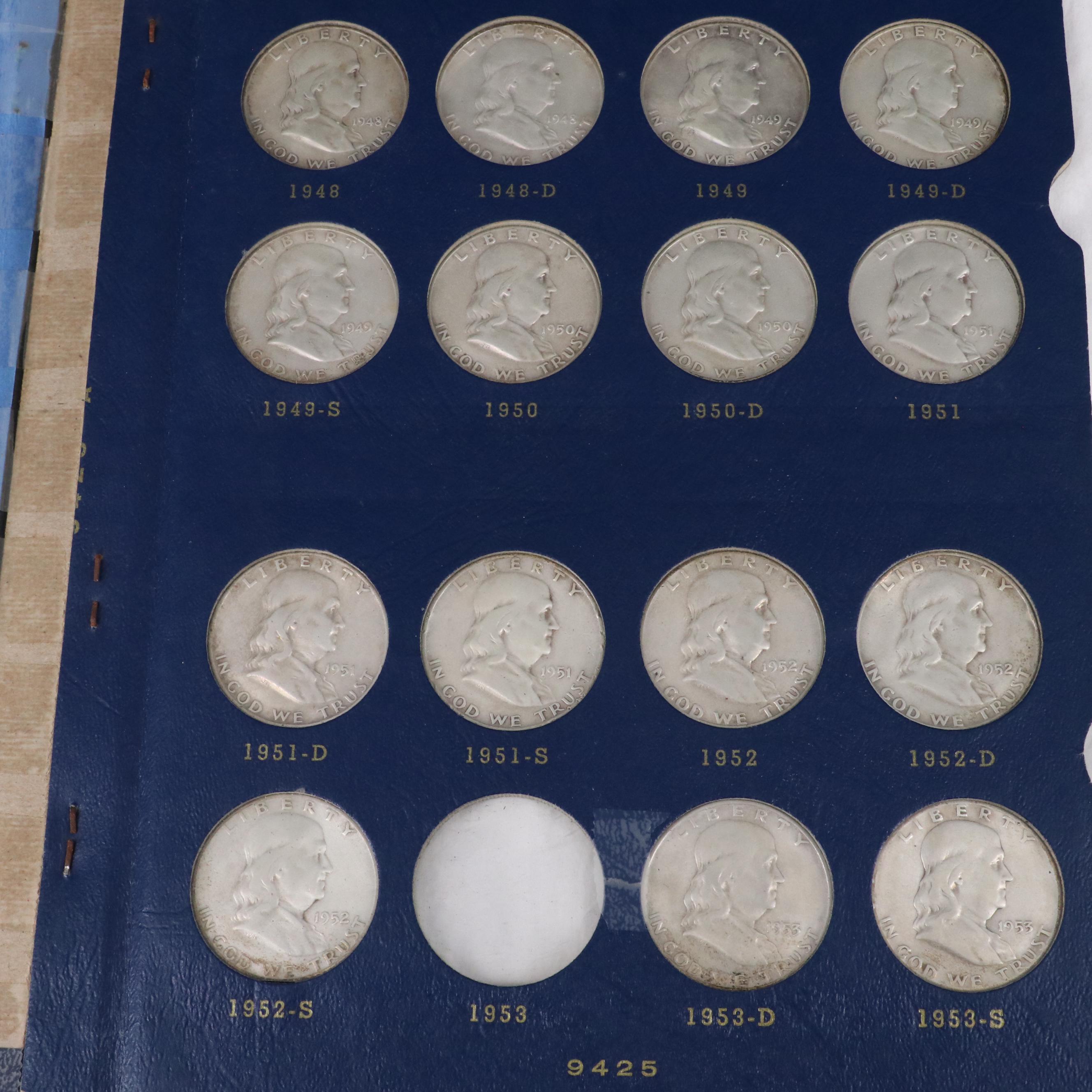 Two Binders of Franklin Silver Half Dollars and More | Everything But ...