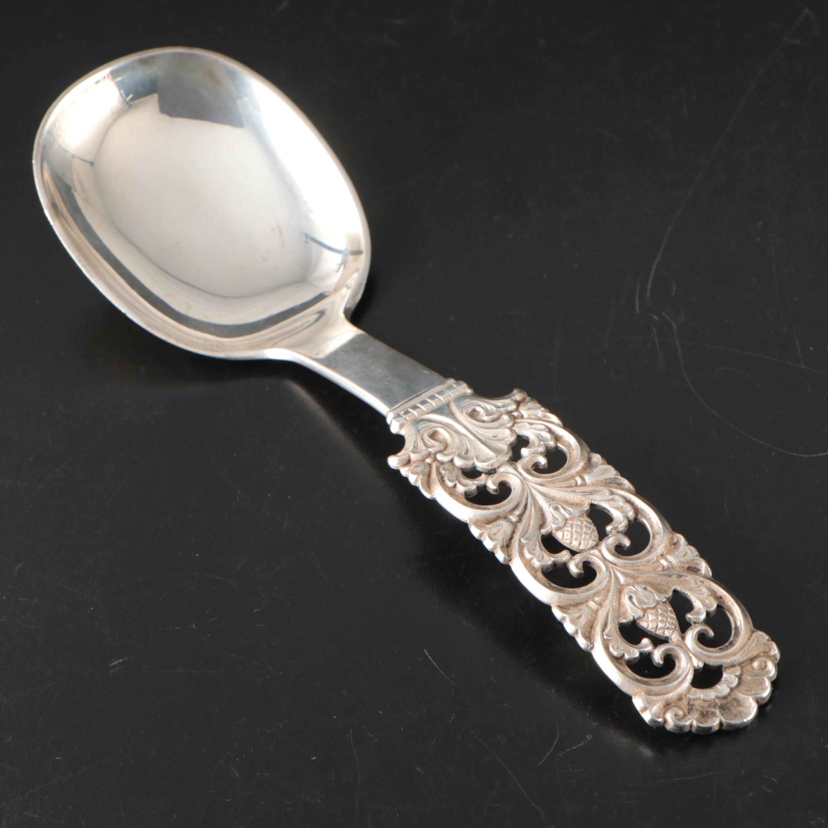 Brødrene Lohne Norwegian 830 Silver Spoon with Openwork Foliate Handle ...